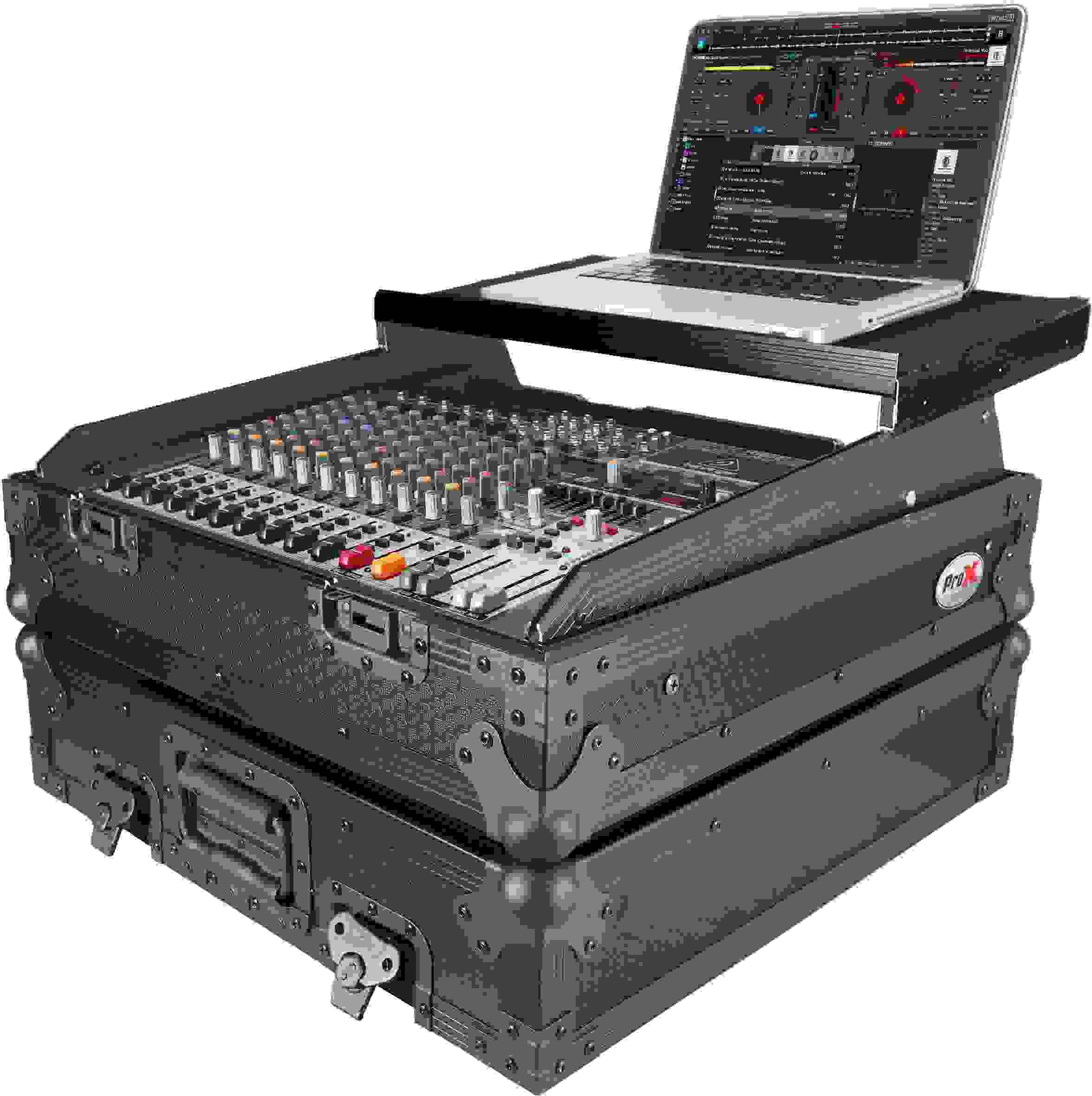 ProX XS-19MIXLTBL 10U Top-mount 19-inch Slanted DJ/Mixer Case with ...
