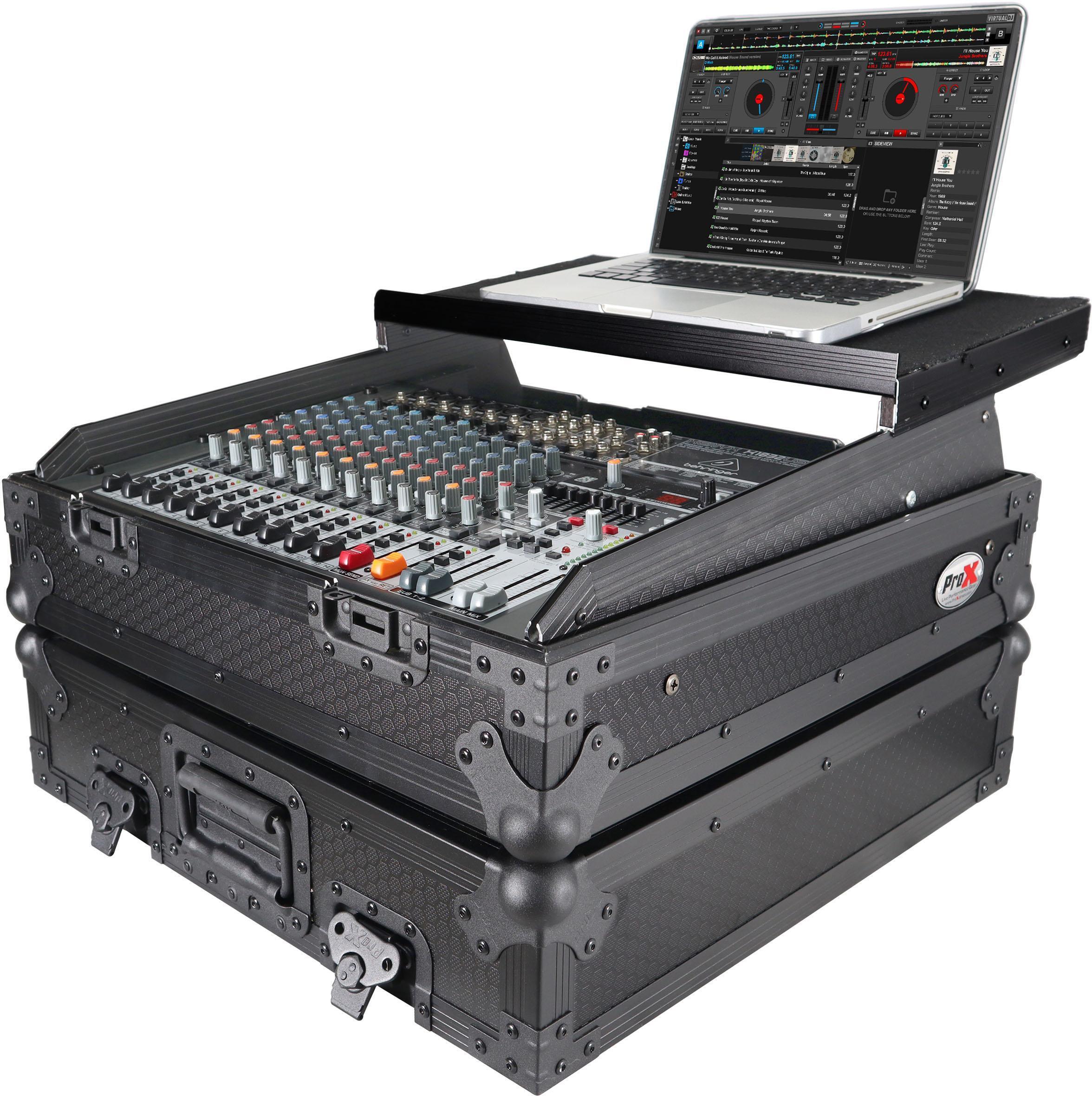 ProX XS-19MIXLTBL 10U Top-mount 19-inch Slanted DJ/Mixer Case with ...