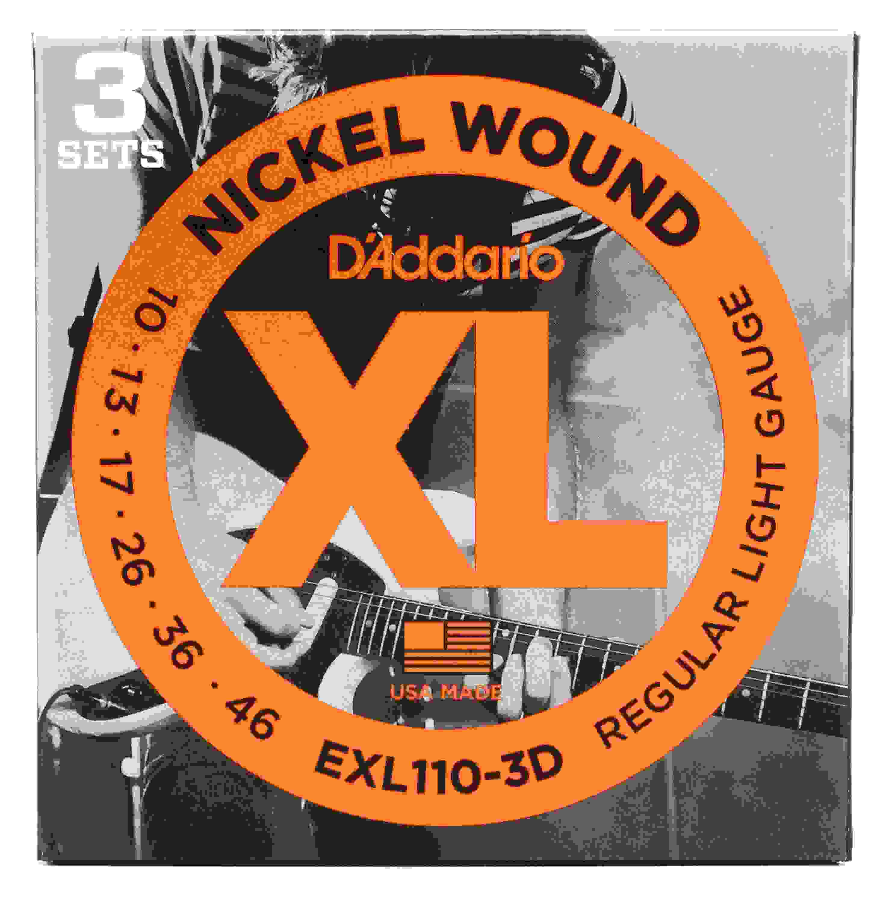 D'Addario EXL110 XL Nickel Wound Electric Guitar Strings - .010-.046 ...