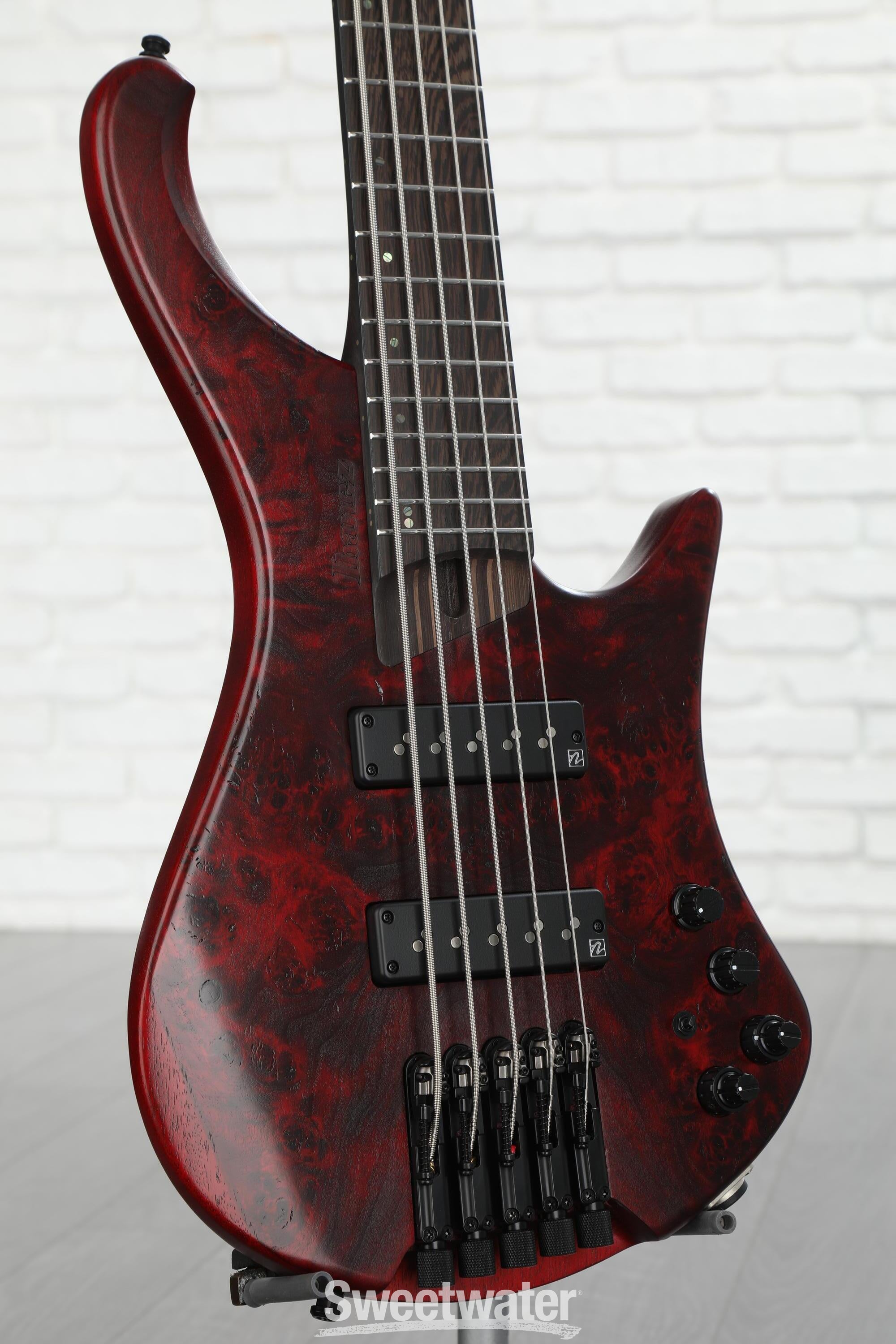 Ibanez EHB Ergonomic Headless 5-string Bass Guitar - Stained Wine Red ...
