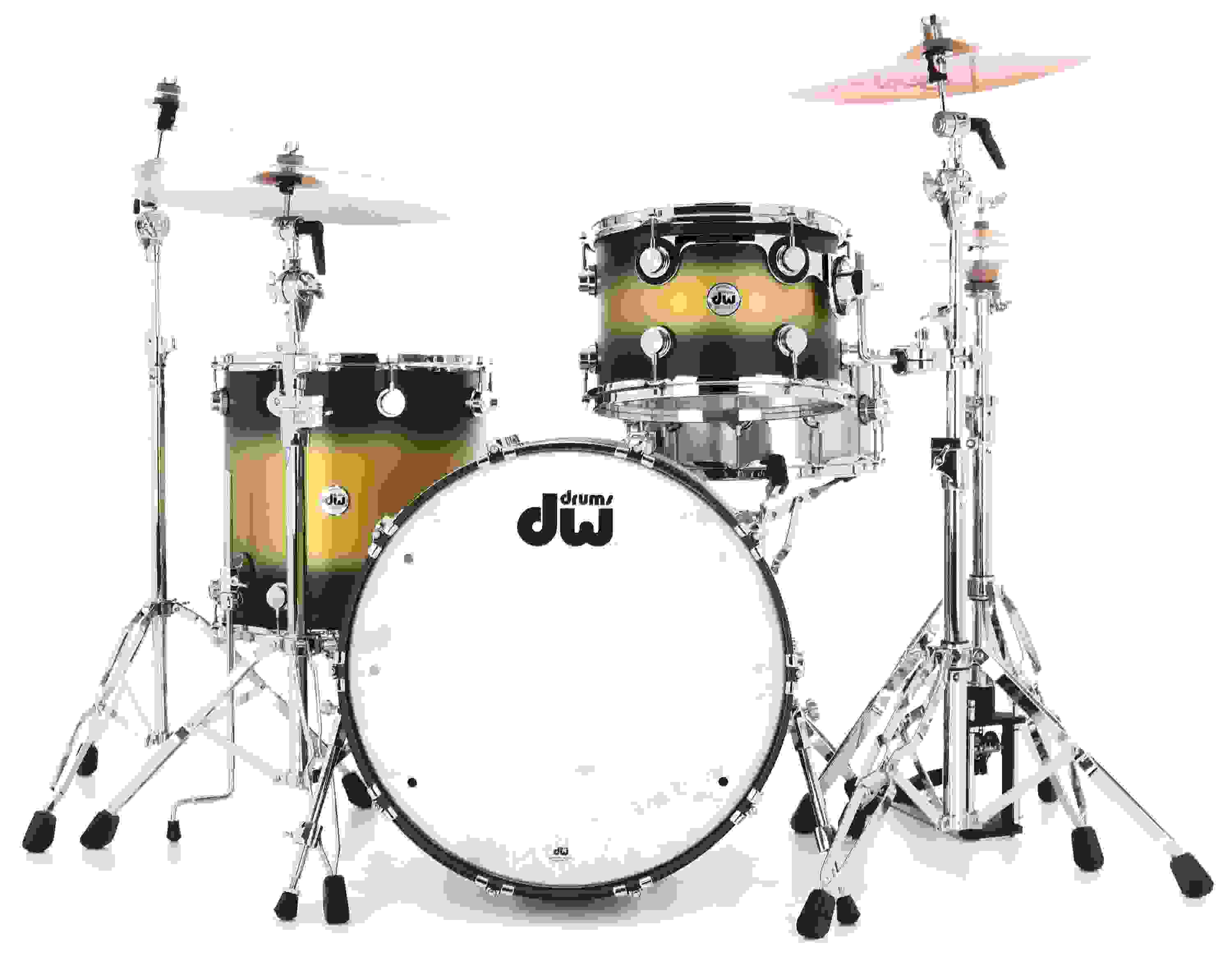 DW Collector's Series 3-piece Shell Pack - Blue/Gold Duco Lacquer ...