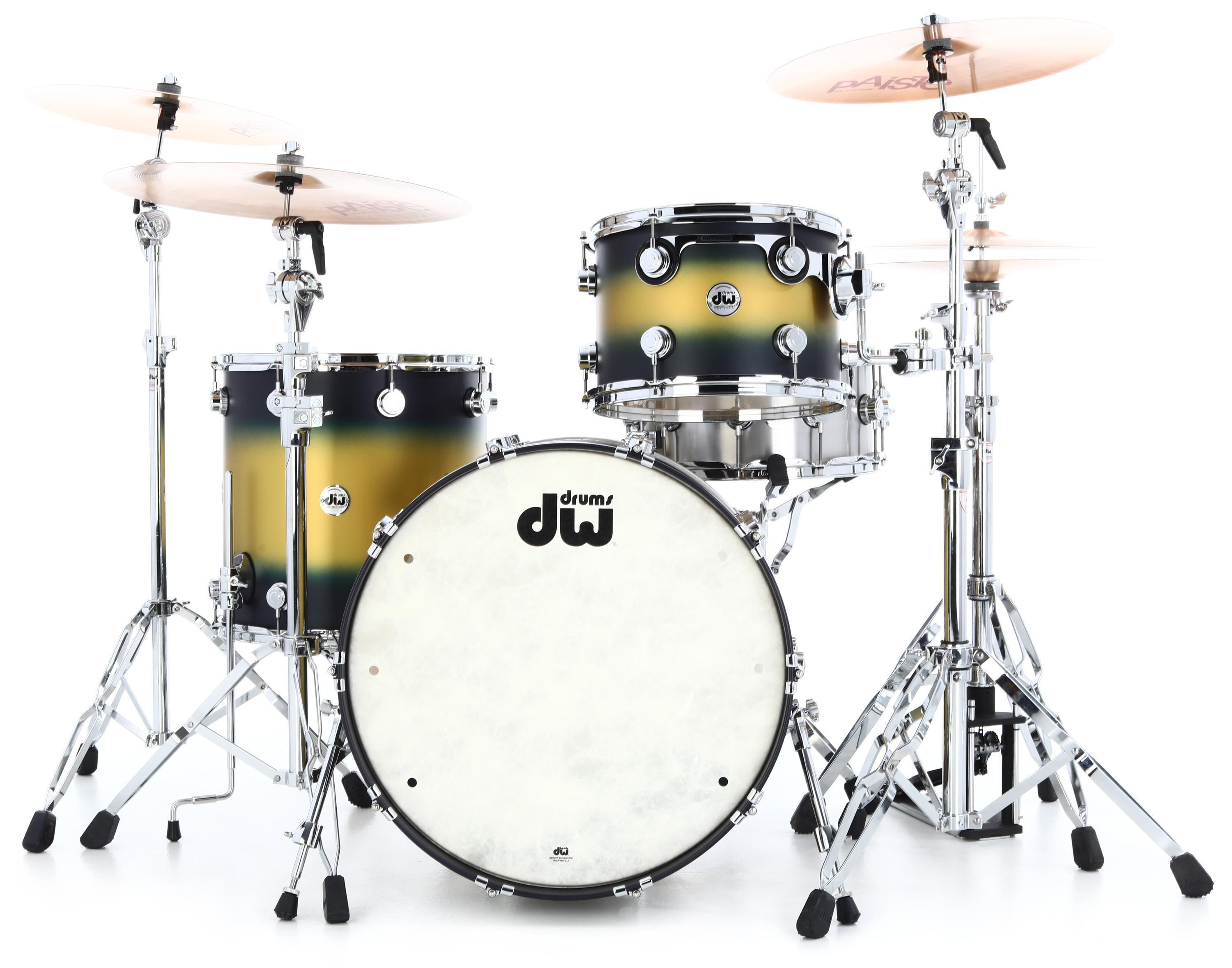 DW Collector's Series 3-piece Shell Pack - Blue/Gold Duco Lacquer ...