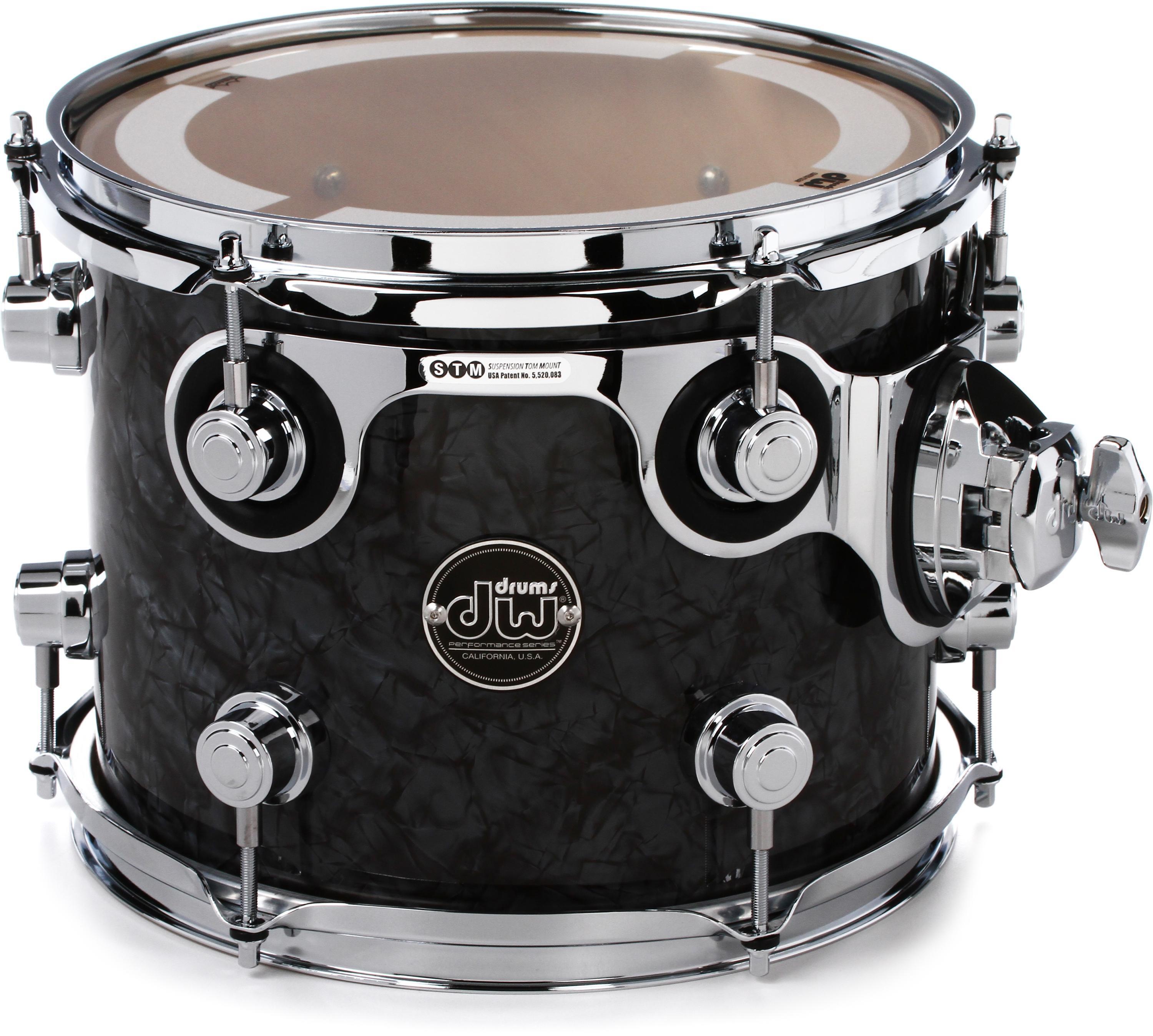 DW Performance Series Mounted Tom - 8 x 10 inch - Black Diamond ...