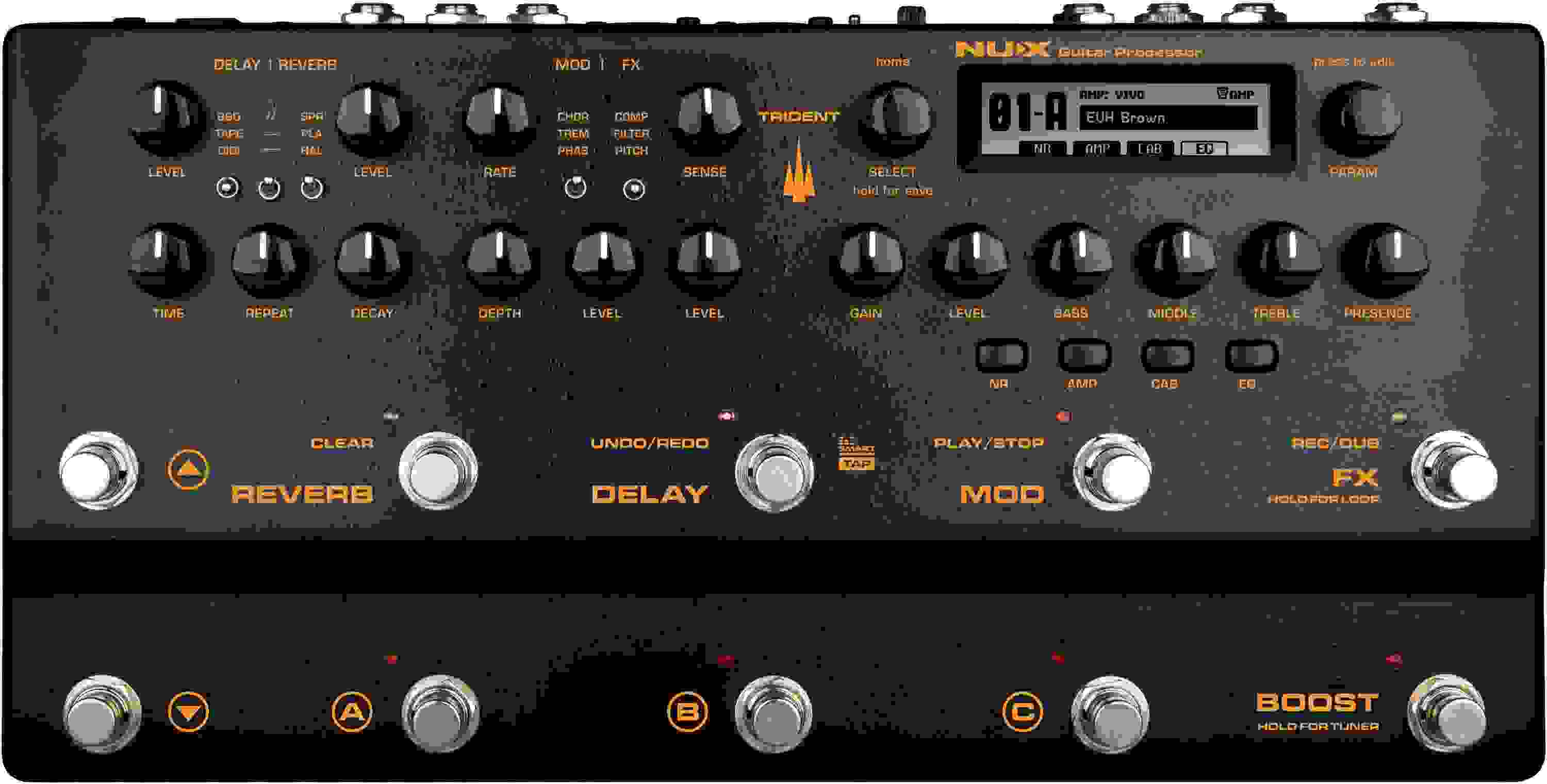NUX Trident Amp Modeling and Multi-FX Pedal | Sweetwater