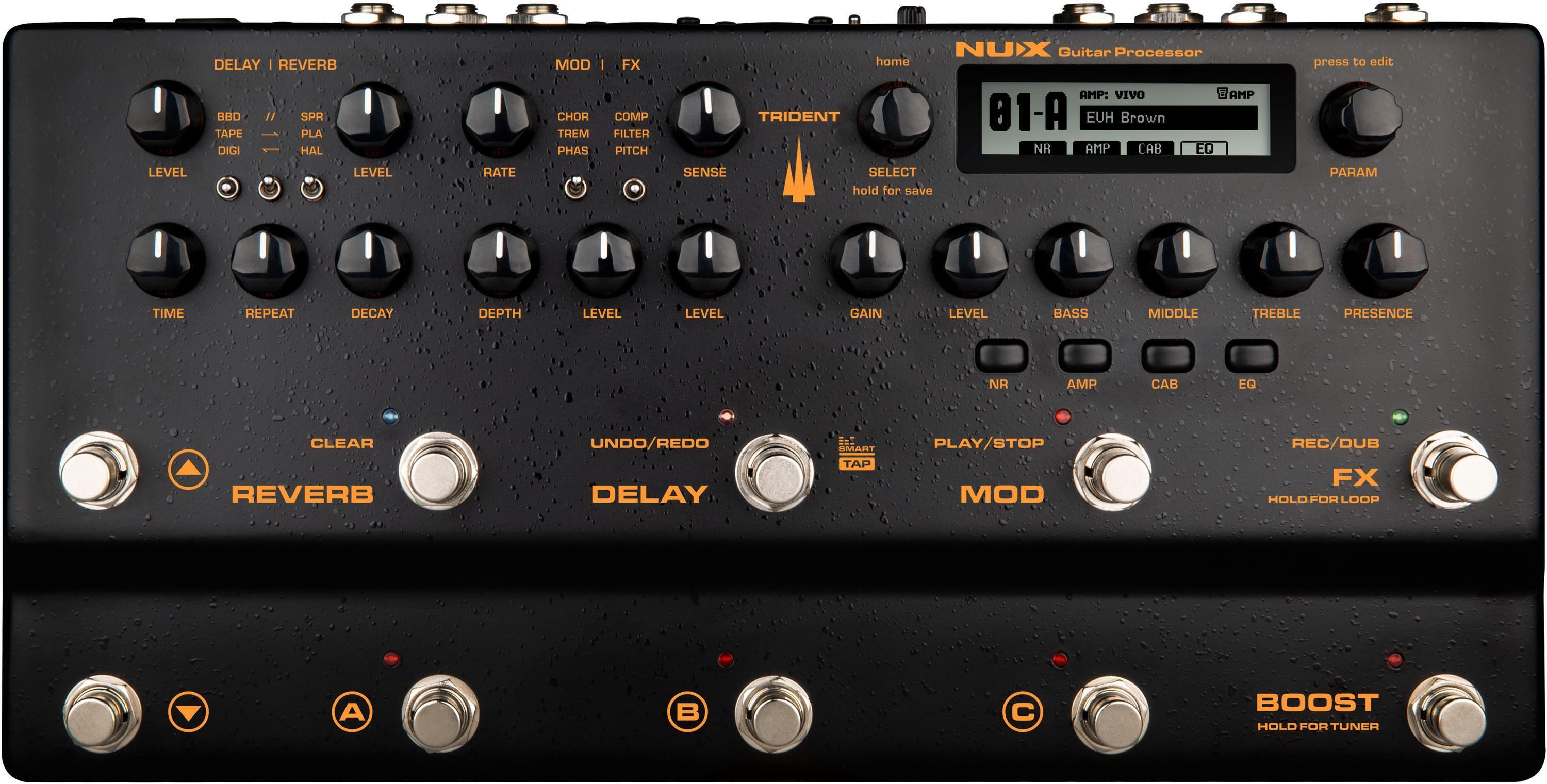 NUX Trident Amp Modeling and Multi-FX Pedal | Sweetwater