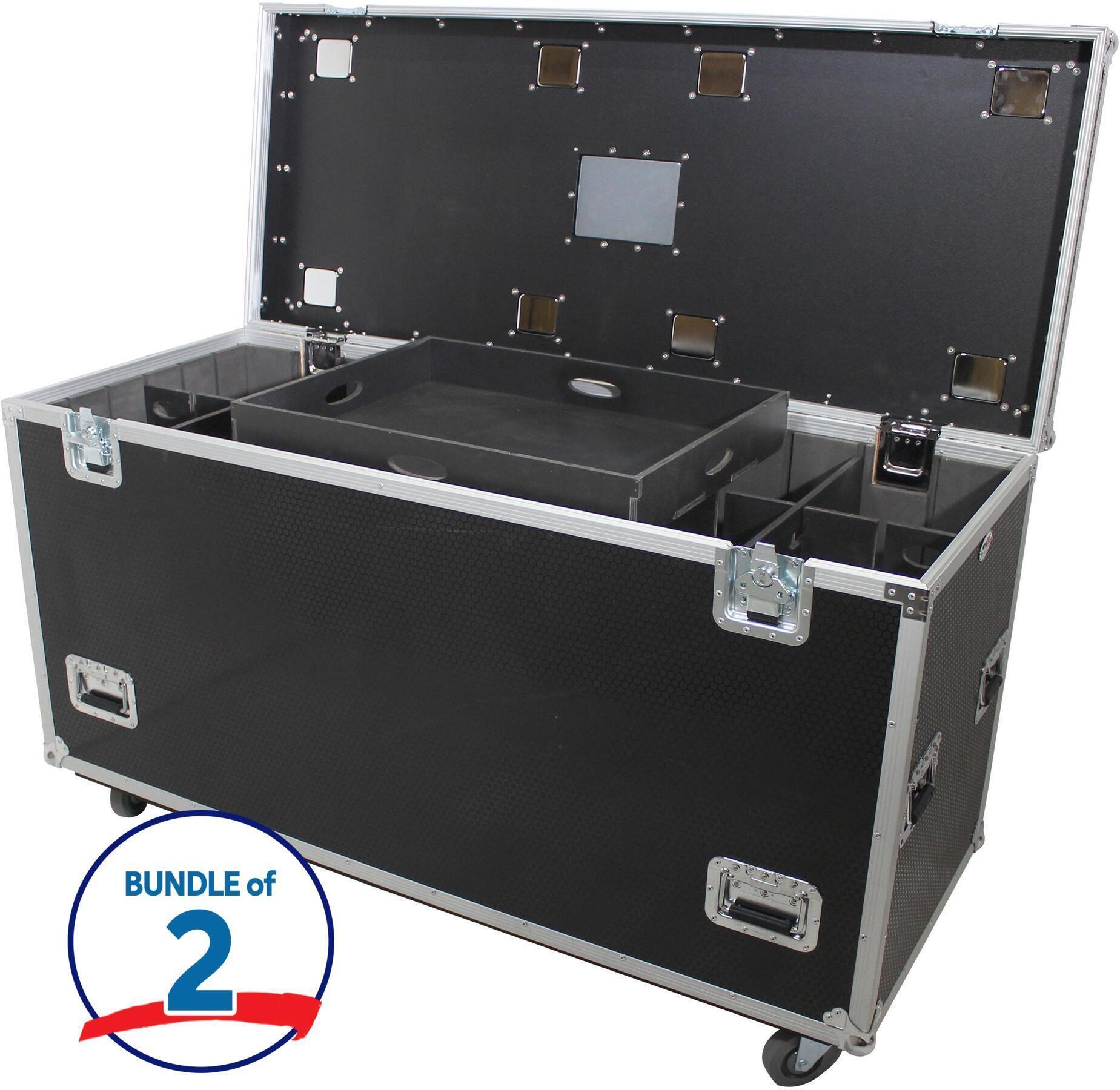 ProX XS-UTL246036W TruckPaX Heavy-duty Truck Pack Utility Flight Case with Dividers, Tray Kit ...