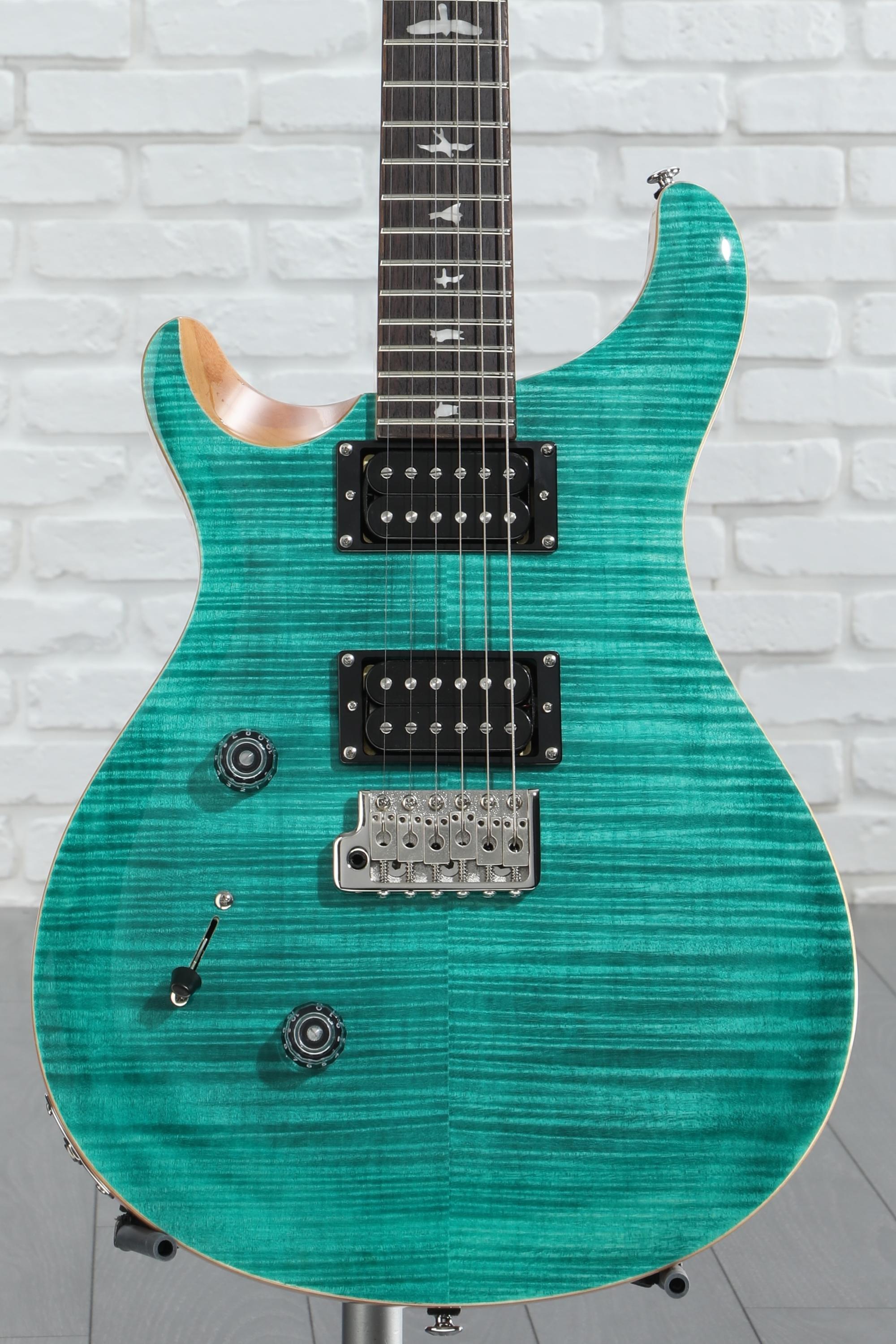 PRS SE Custom 24 Left-handed Electric Guitar - Turquoise | Sweetwater