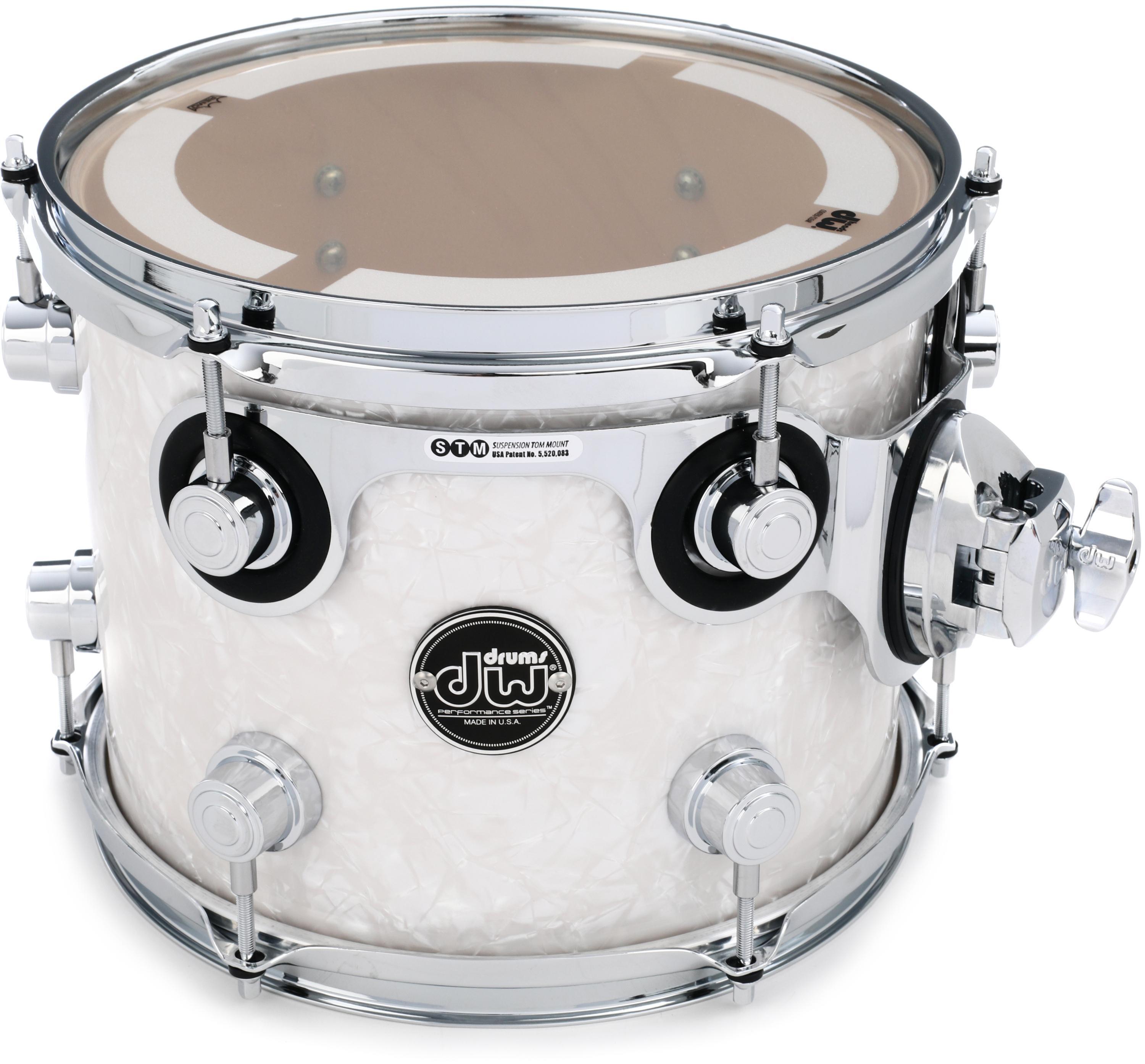 DW Performance Series Mounted Tom - 8 x 10 inch - White Marine ...