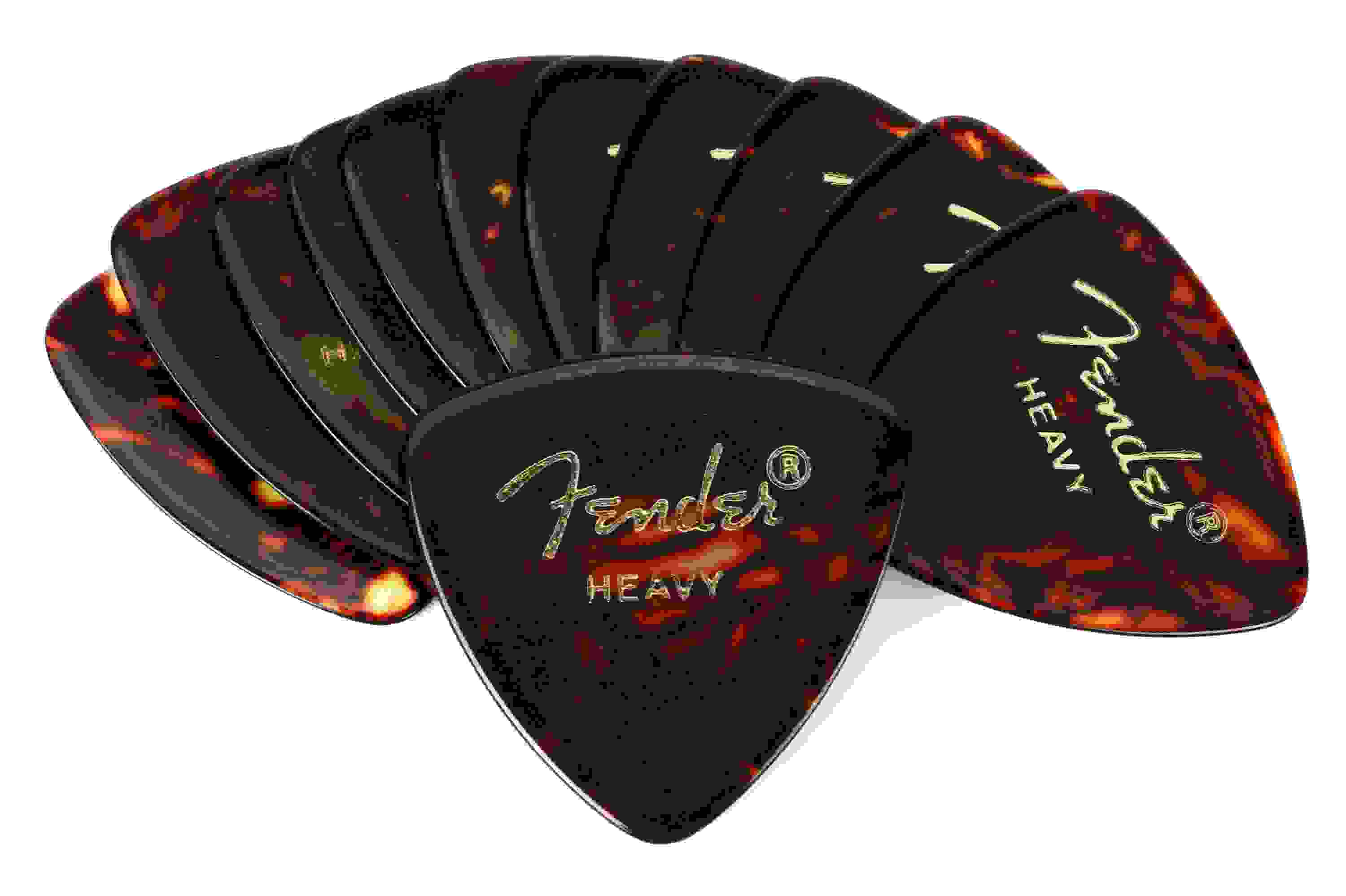 Fender 346 Shape Classic Celluloid Picks - Heavy Tortoise Shell 12-pack ...