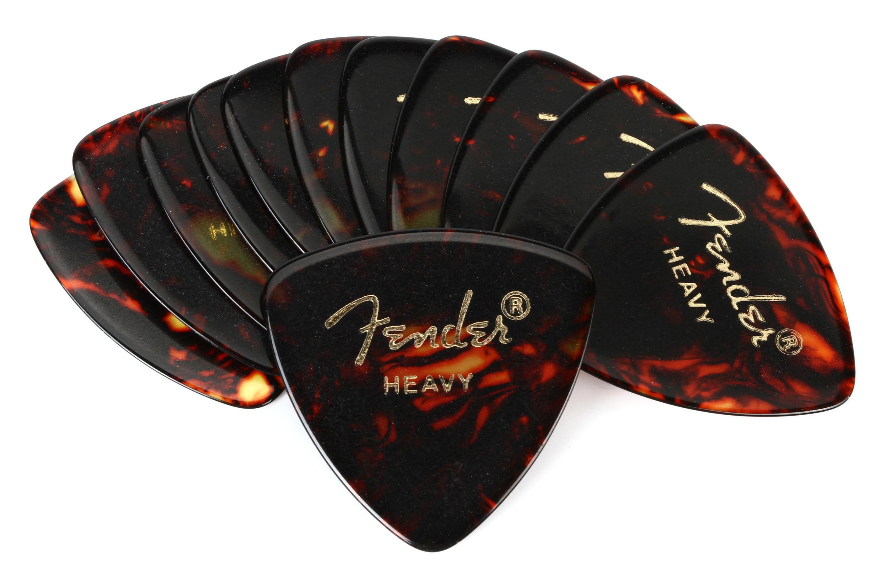 Fender 346 Shape Classic Celluloid Picks - Heavy Tortoise Shell 12-pack ...