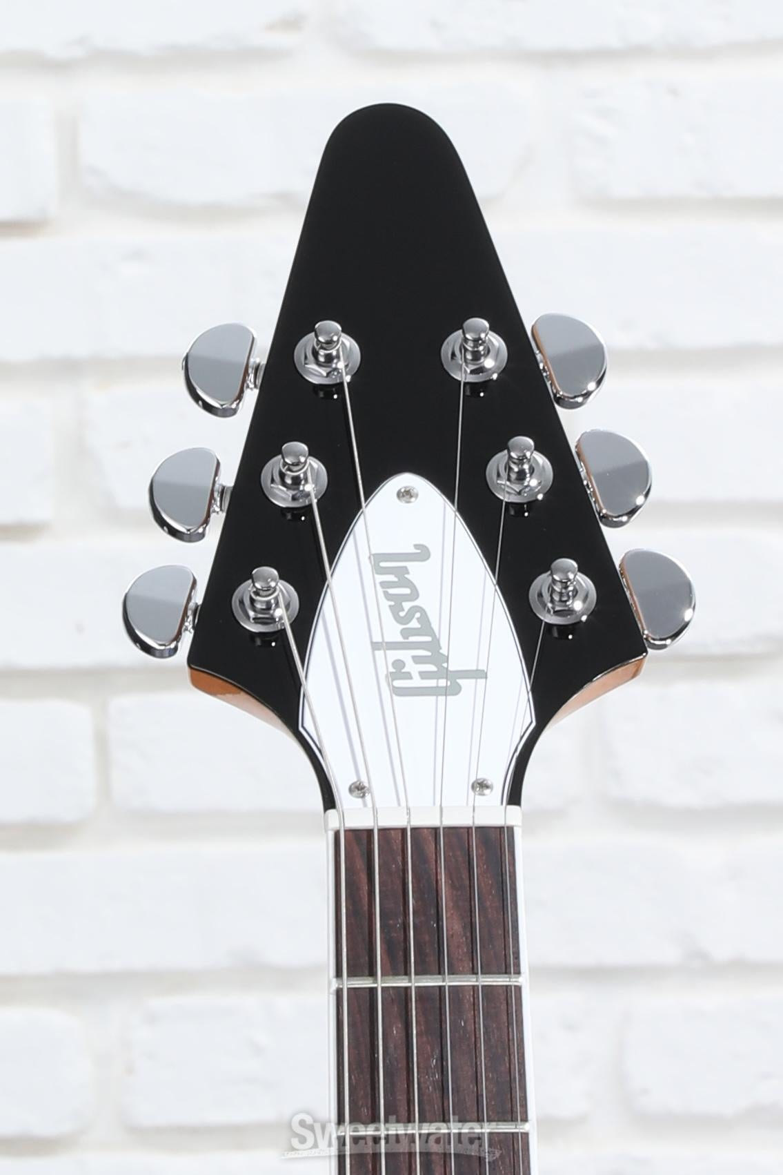 Gibson 70s Flying V Electric Guitar - Antique Natural | Sweetwater