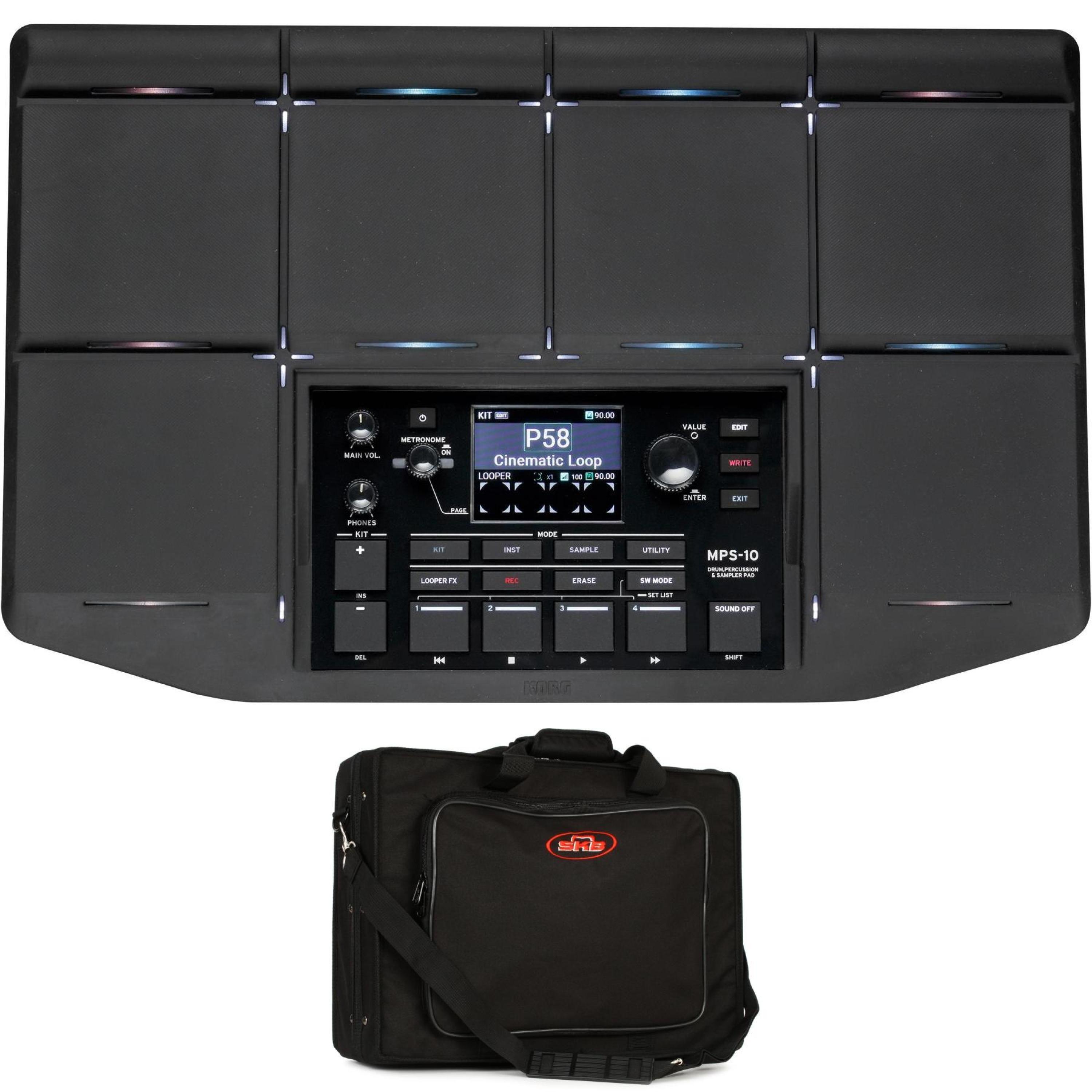 Korg MPS-10 Drum, Percussion and Sampler Pad with Carry Bag | Sweetwater