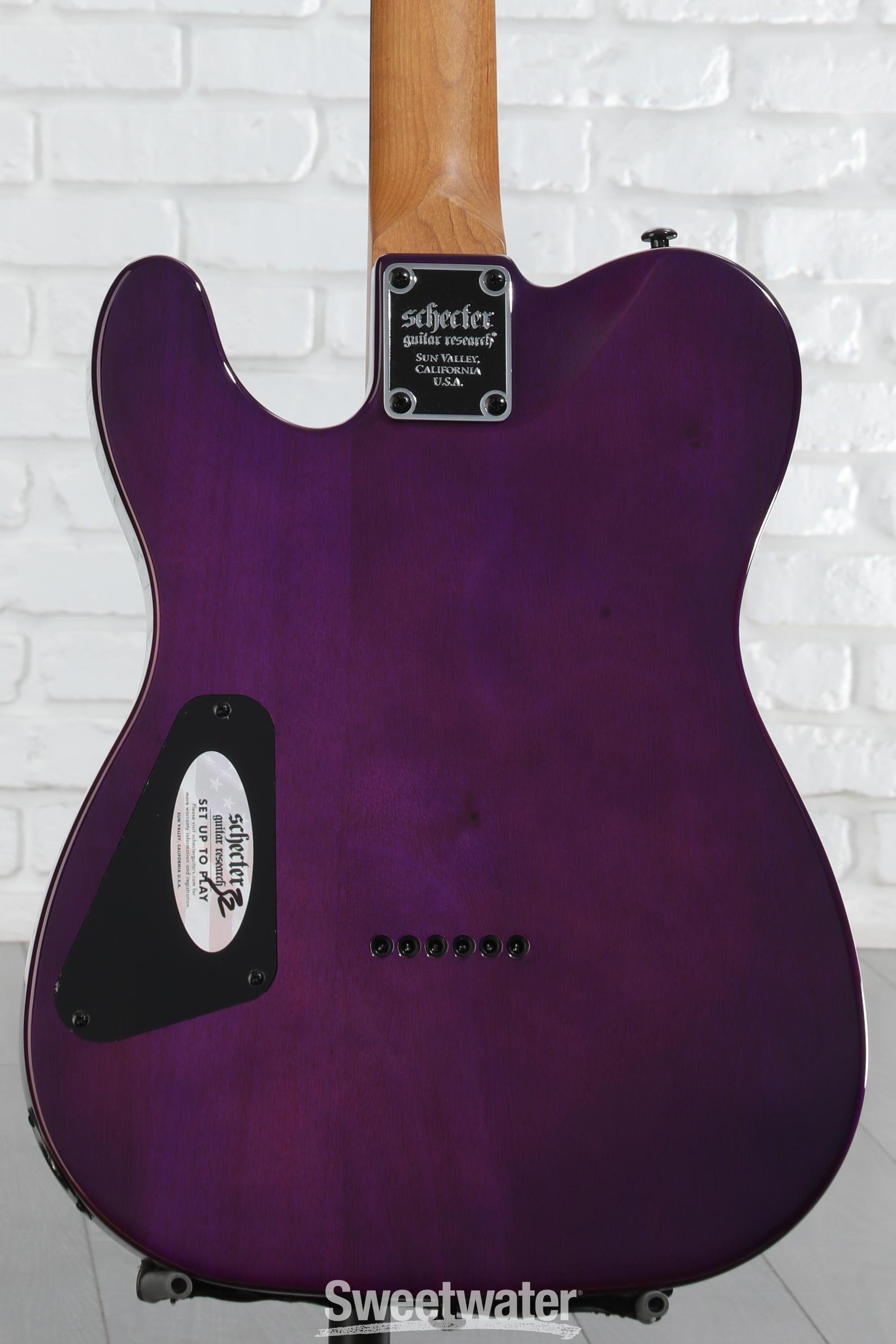 Schecter PT Standard Electric Guitar - Purple Burst Burl | Sweetwater