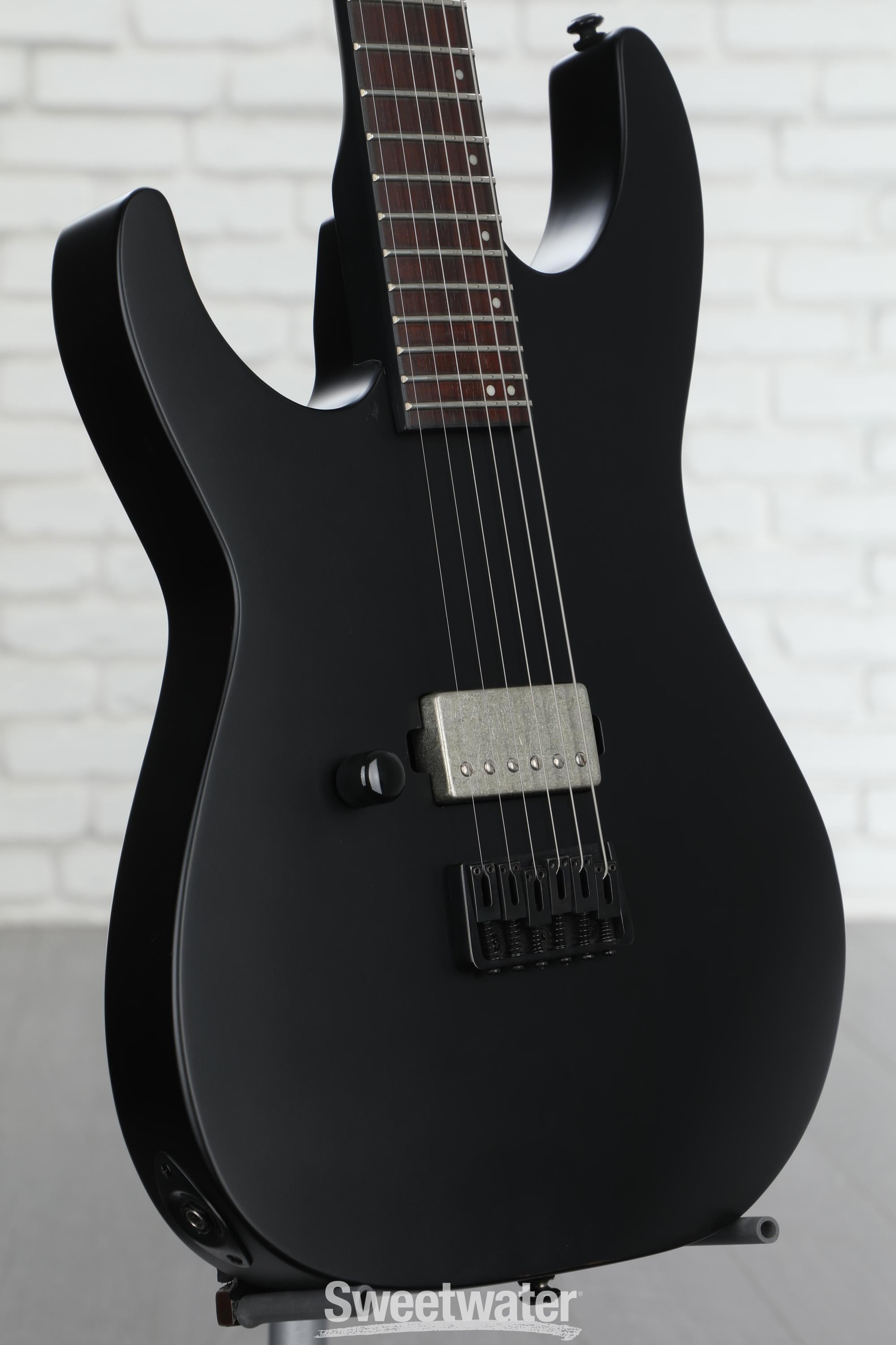 ESP LTD M-201 HT Left-handed Electric Guitar - Black Satin | Sweetwater