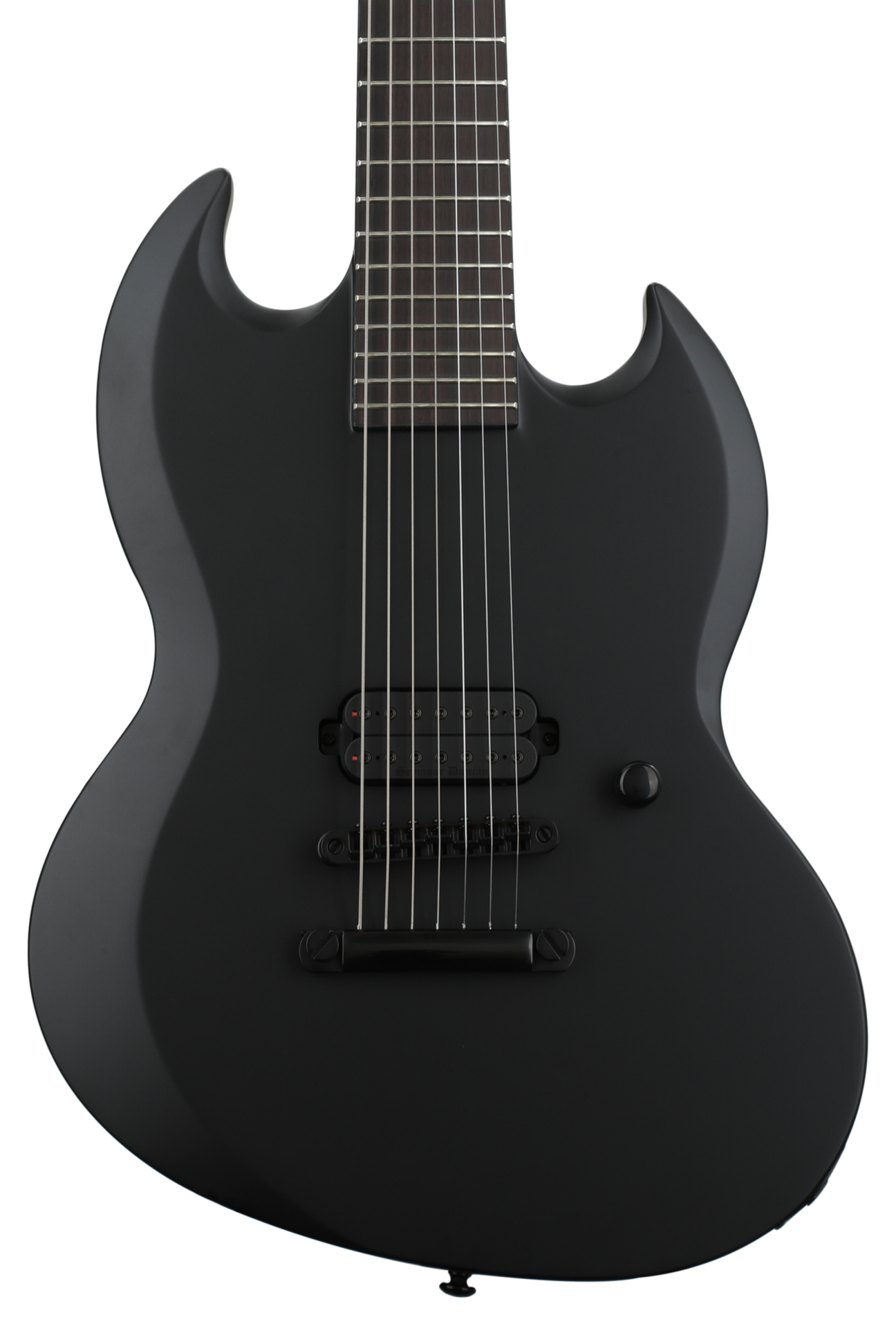 ESP LTD Viper-7 Baritone Black Metal Electric Guitar - Black Satin ...