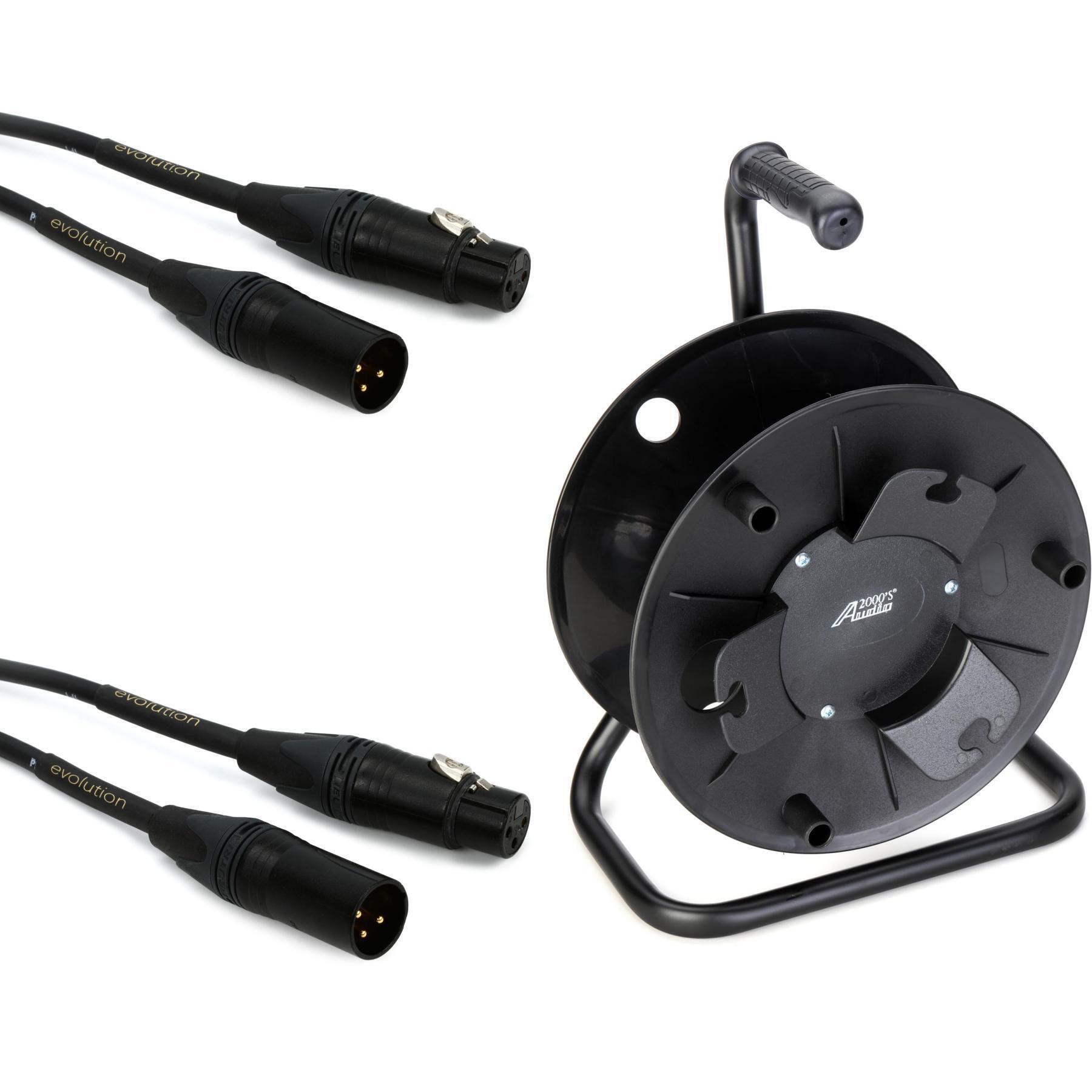 Pro Co EVLMCN-100 Evolution 100' XLR Cable Pair with Reel | Sweetwater