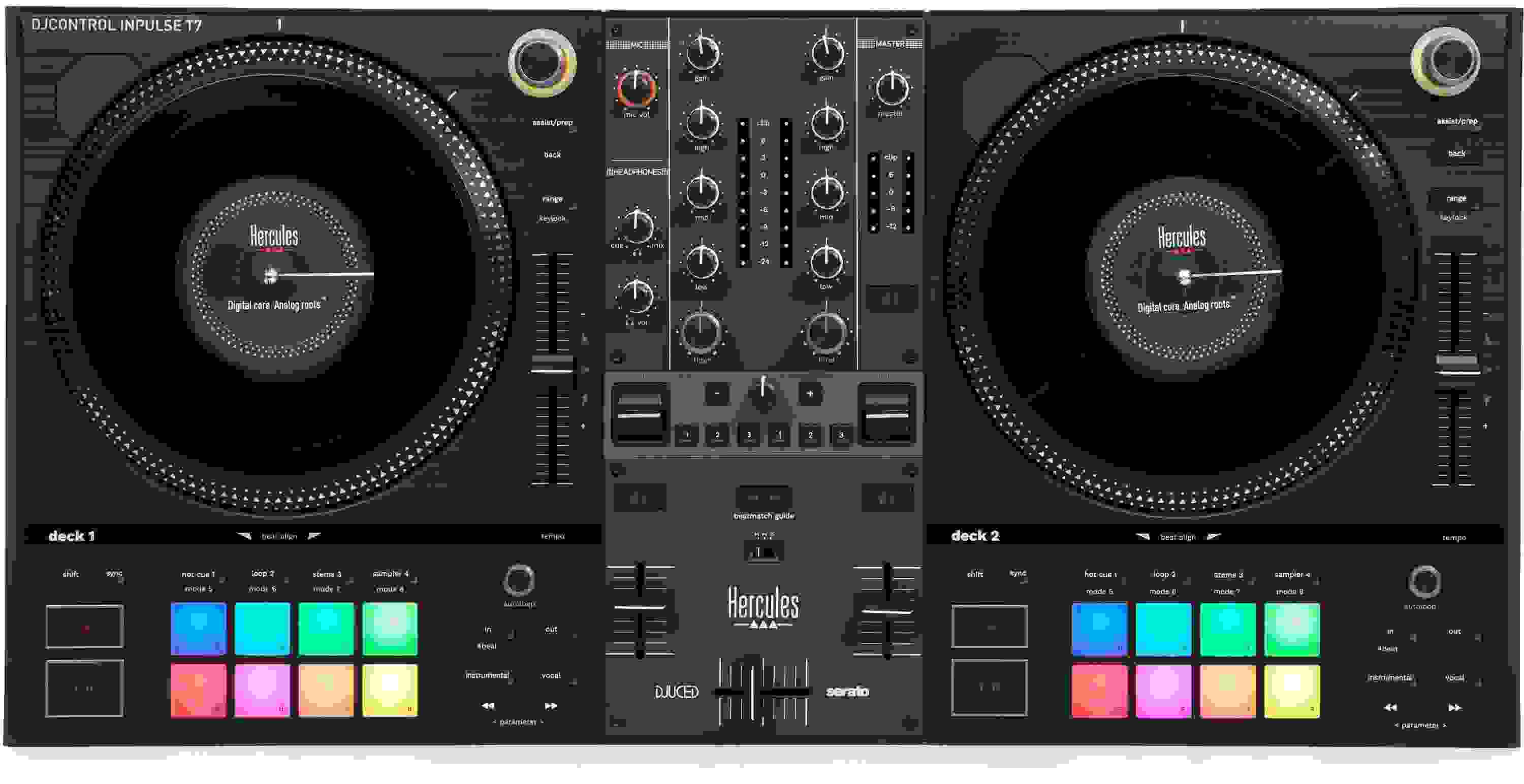 Hercules DJ DJControl Inpulse T7 2-deck Motorized DJ Controller - Black ...