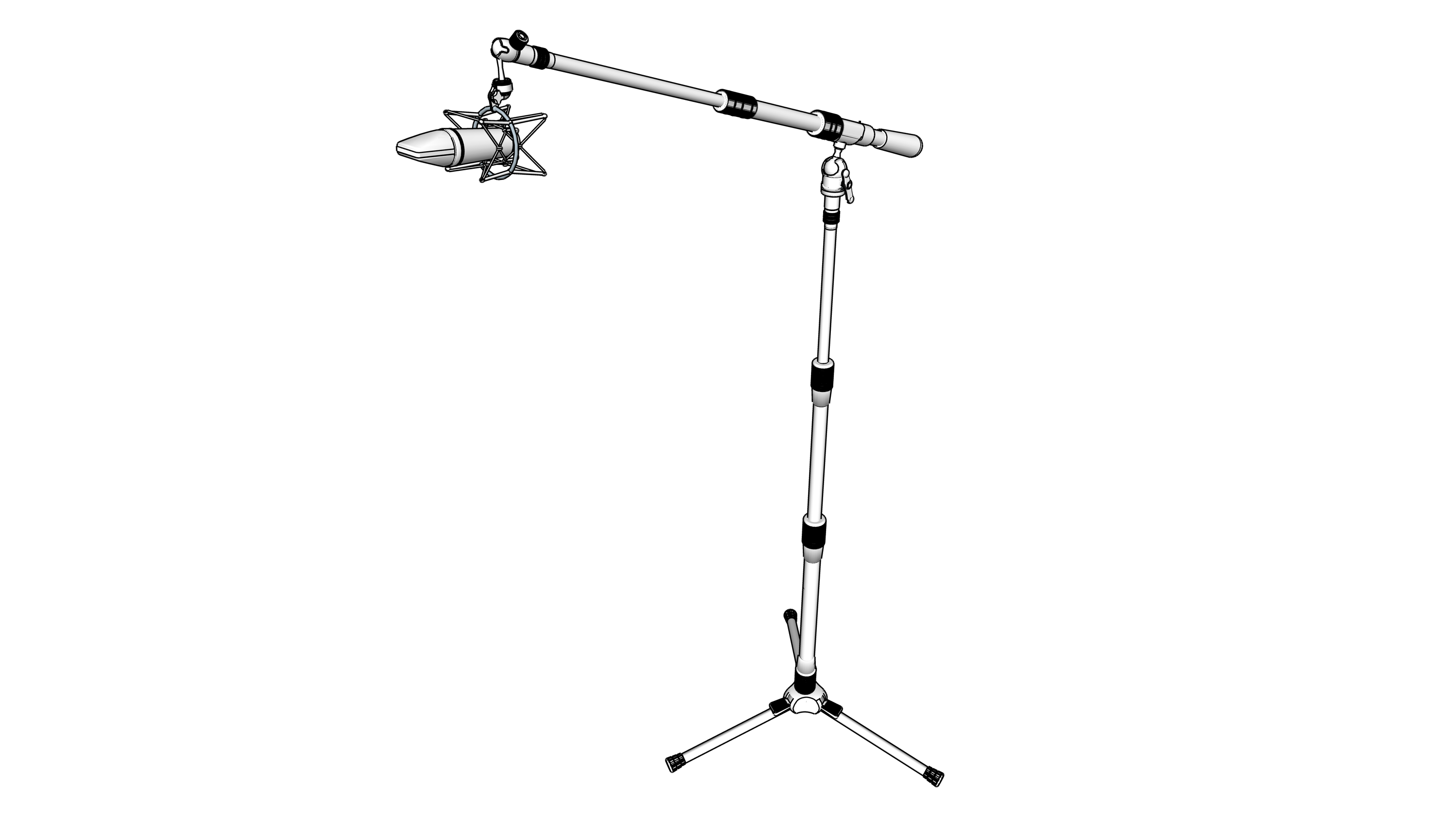 Triad-Orbit T3 Tall Tripod Orbital Boom Microphone Stand with Long-stem ...