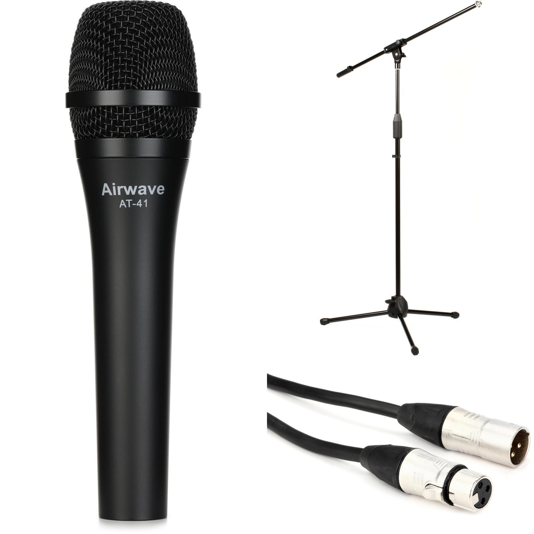 Airwave Technologies AT-41 Dynamic Microphone with Stand and Cable ...