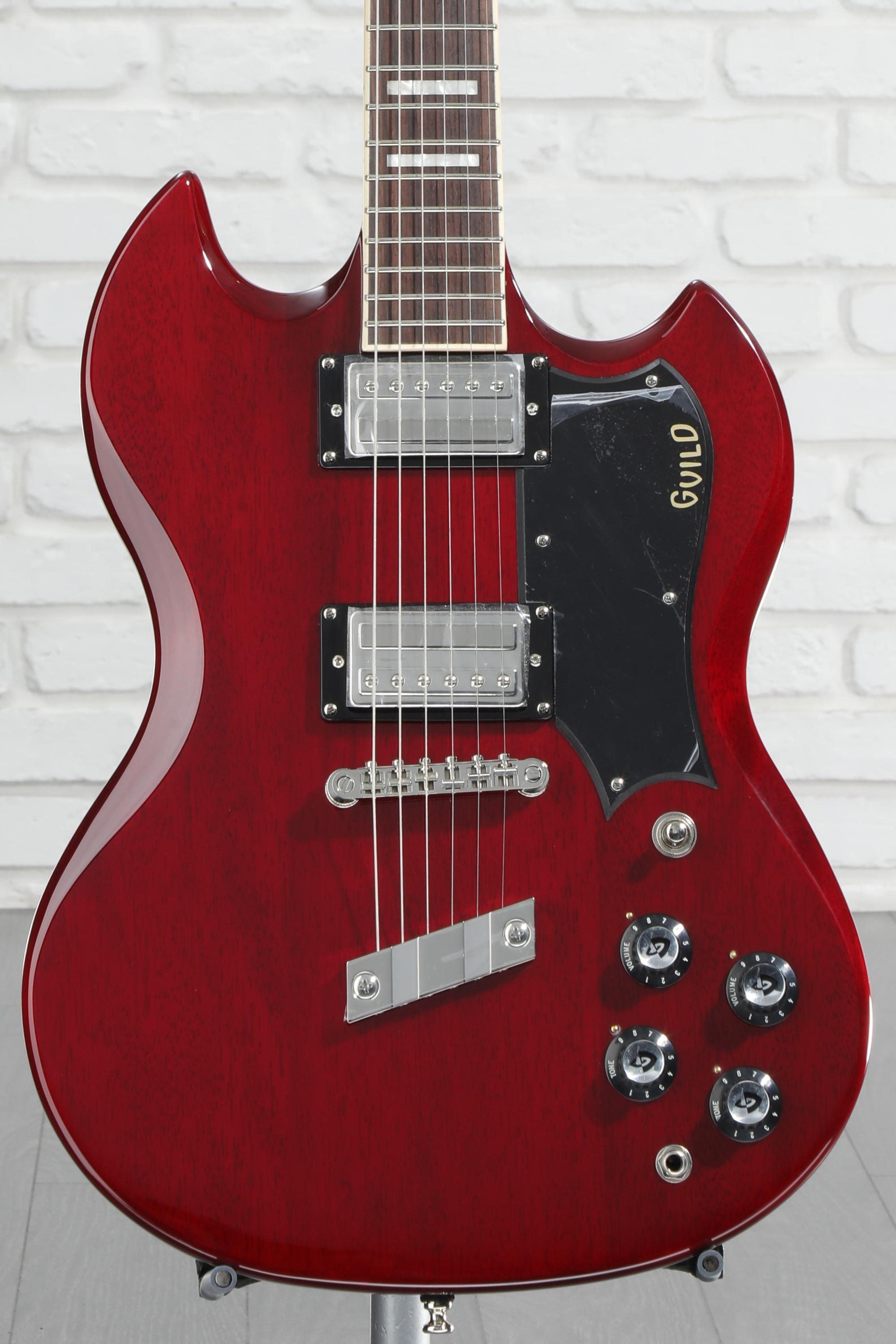Guild Polara Deluxe Electric Guitar - Cherry Red | Sweetwater