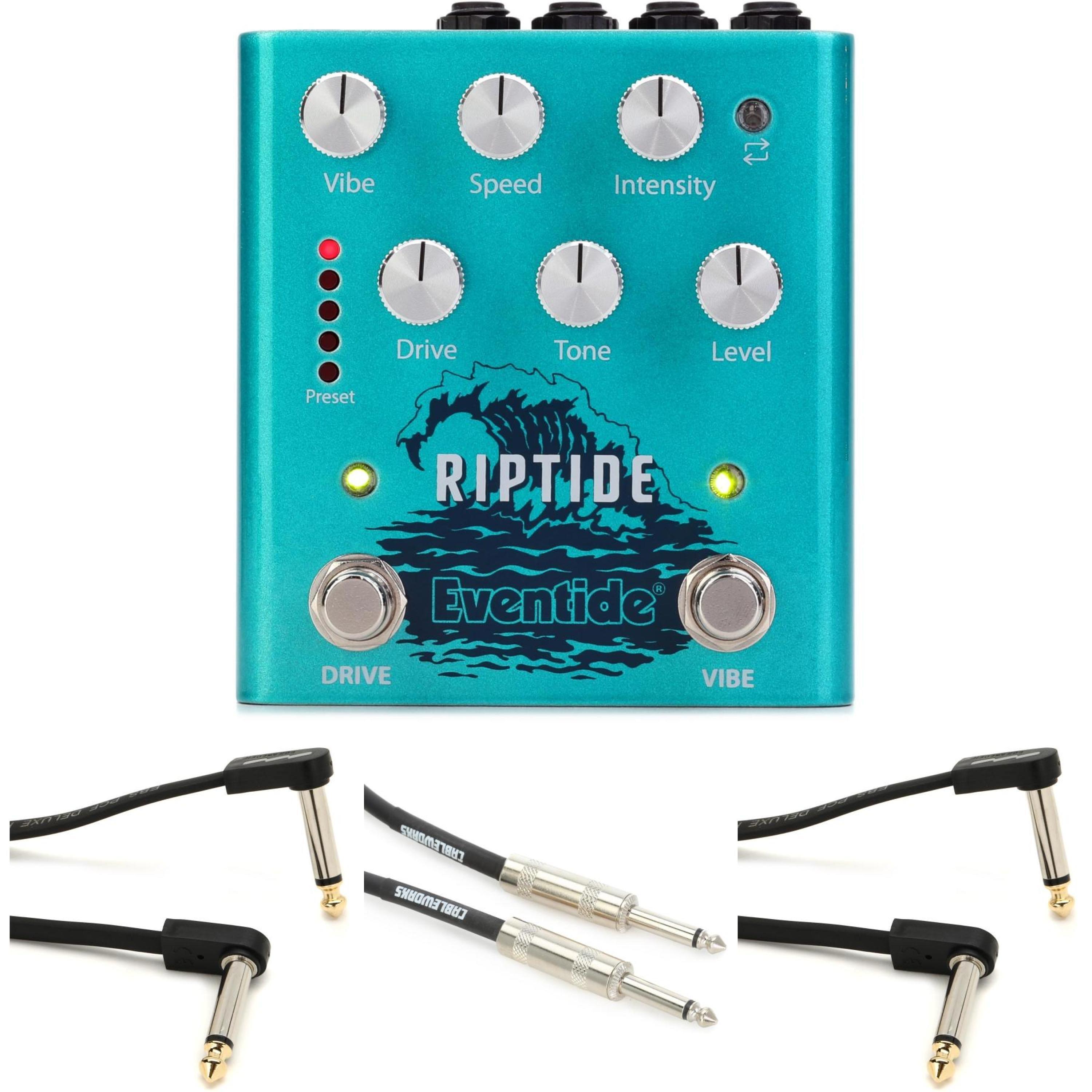 Eventide Riptide Stereo Drive and Uni-Vibe Effects Pedal - Cable Bundle ...
