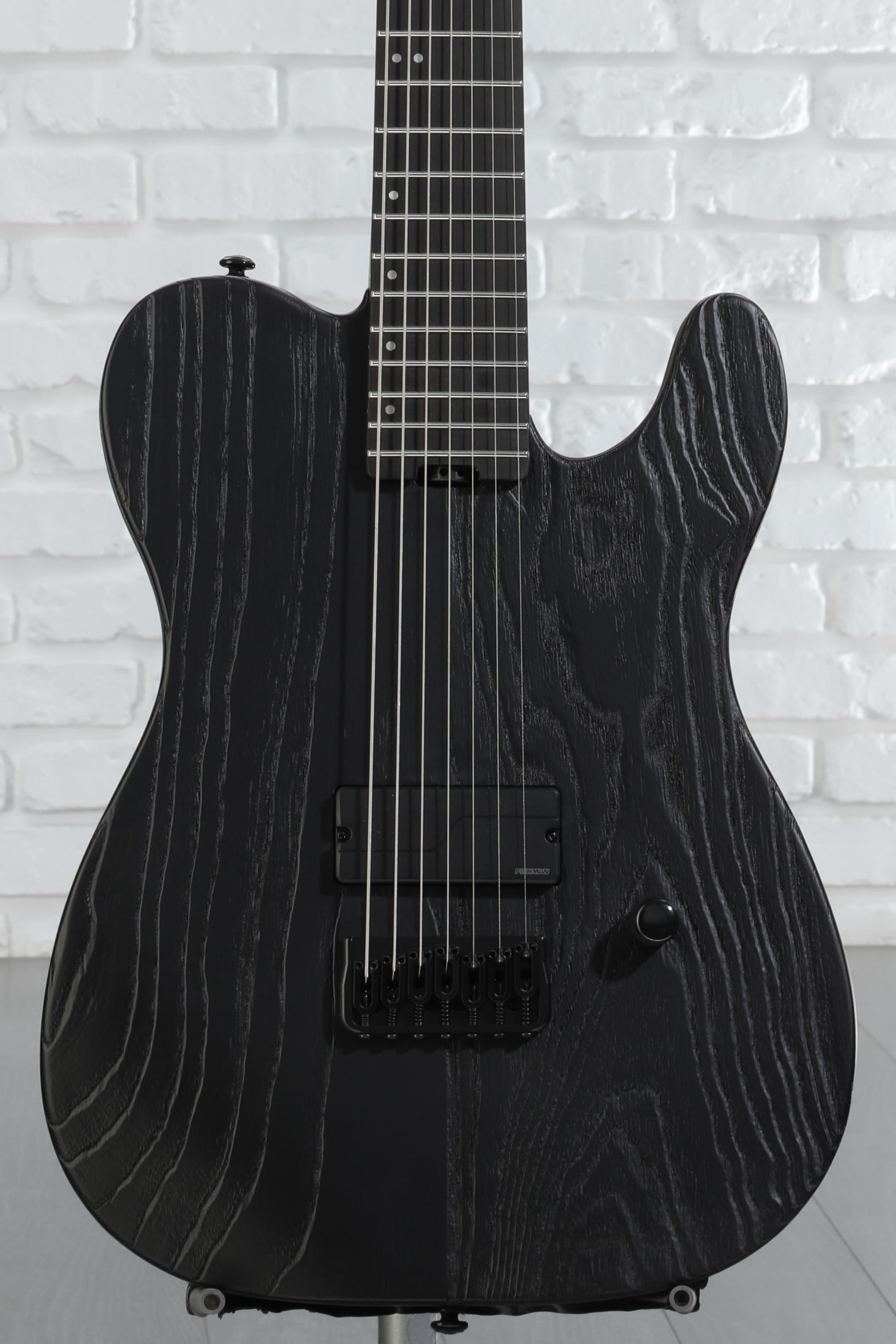 ESP LTD TE-1007B 7-string Baritone Electric Guitar - Black Blast ...