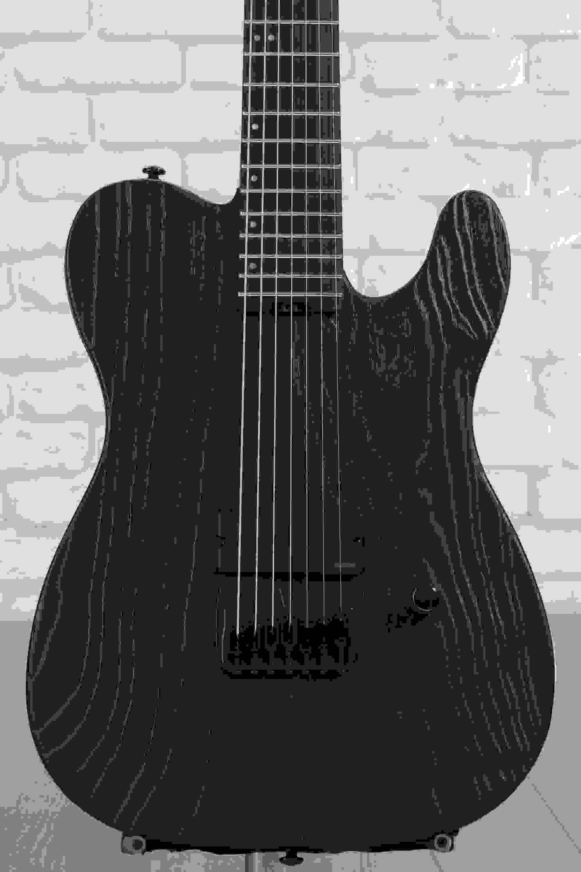 ESP LTD TE-1007B 7-string Baritone Electric Guitar - Black Blast ...