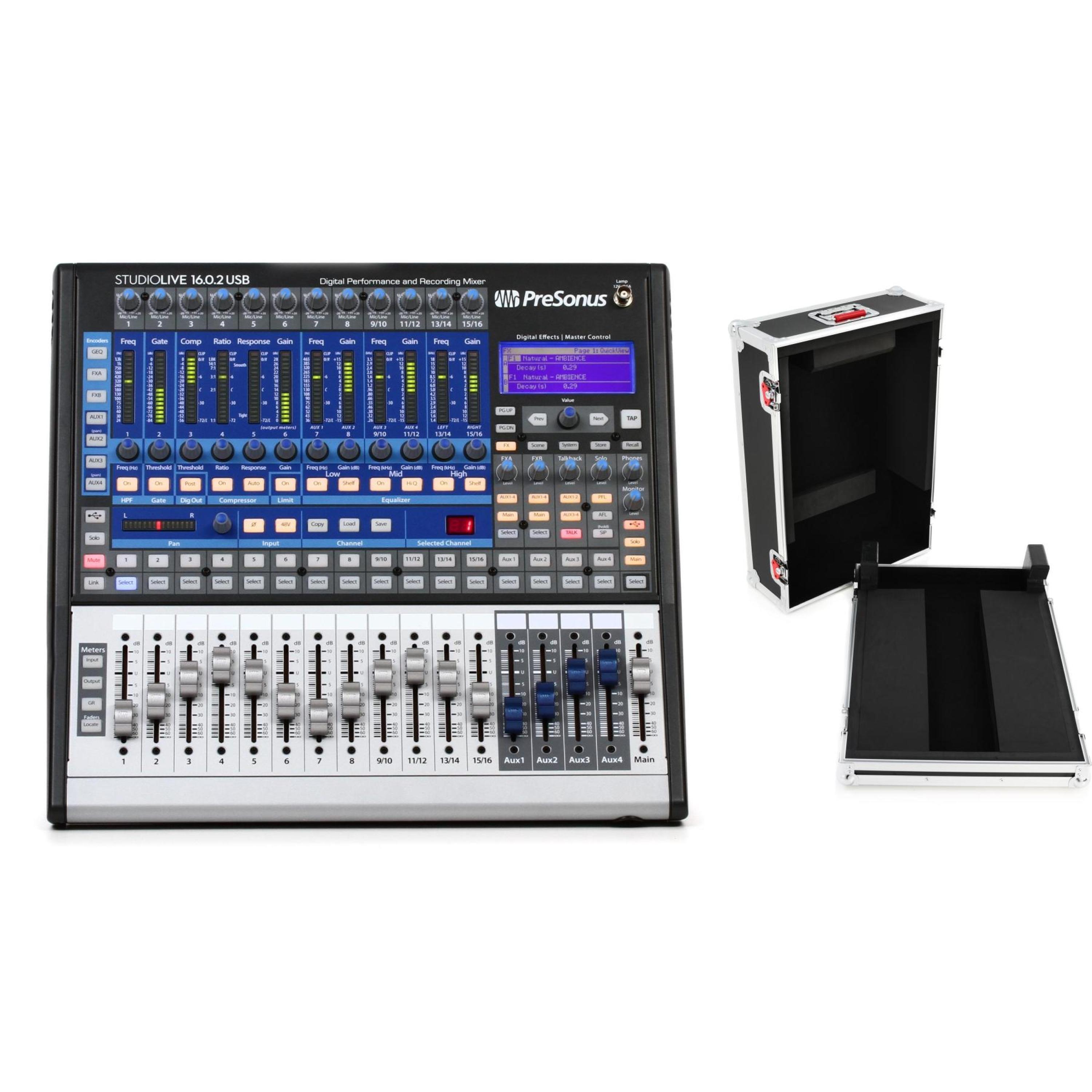 PreSonus StudioLive 16.0.2 USB 16-channel Digital Mixer with Tour Case ...