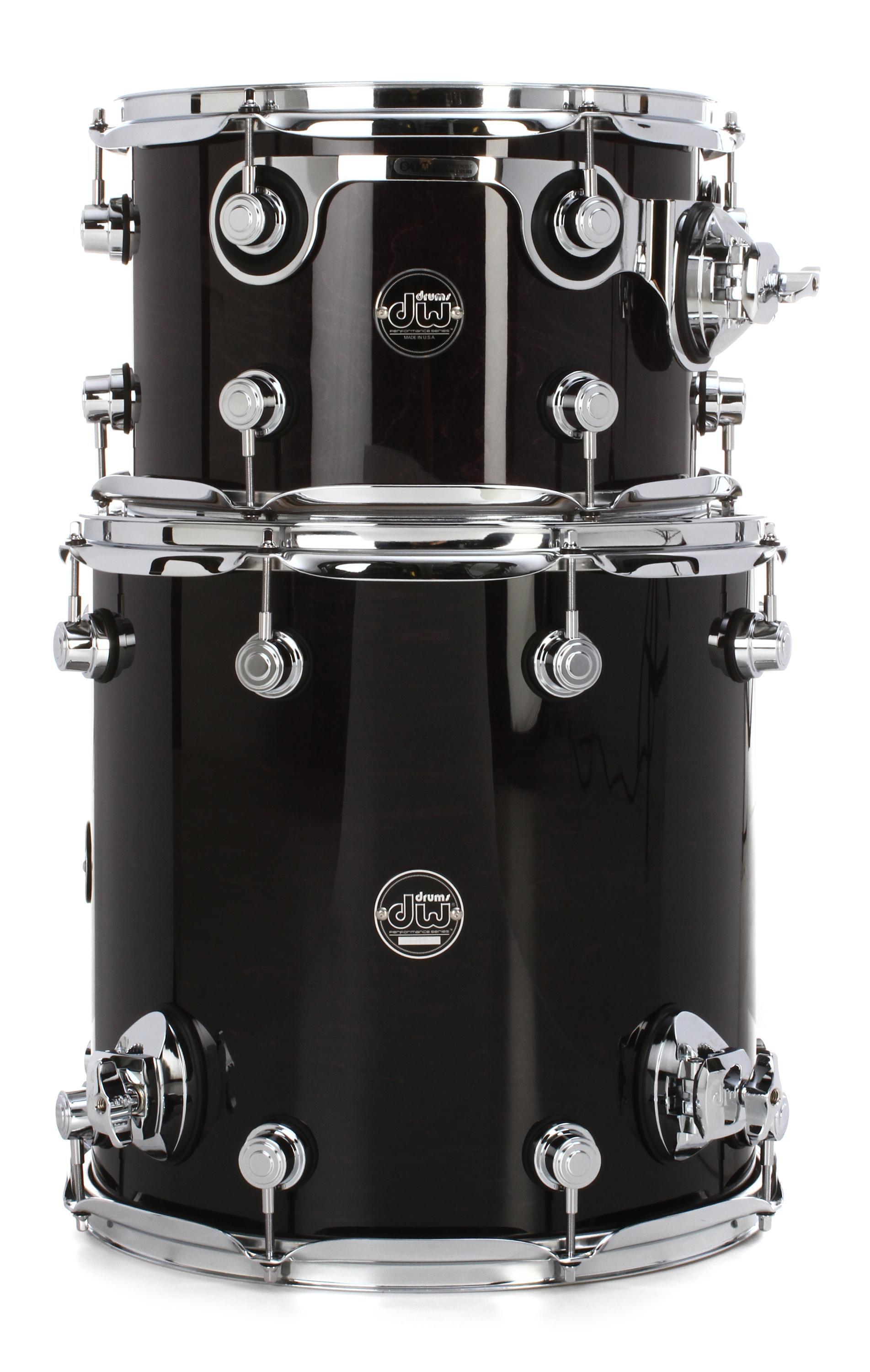 DW Performance Series 2-piece Bop Tom Pack - Ebony Stain Lacquer ...