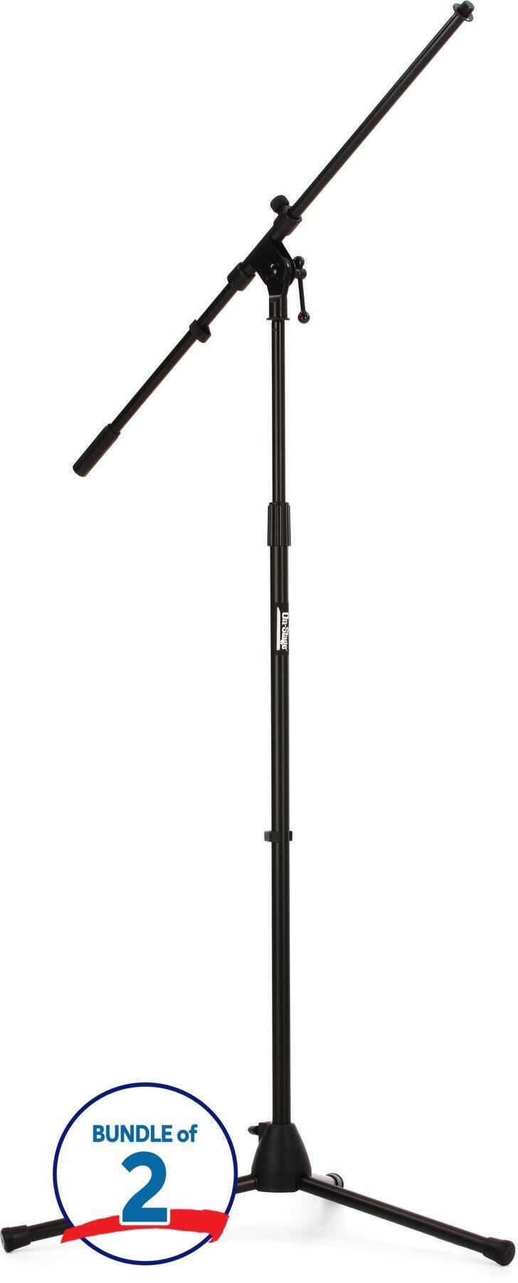 On-Stage MS7701B Euro Boom Microphone Stand 2-Pack | Sweetwater