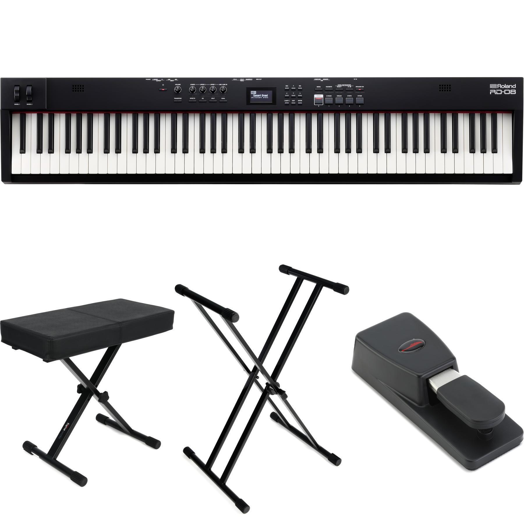 Roland RD-08 88-key Digital Stage Piano Essentials Bundle | Sweetwater