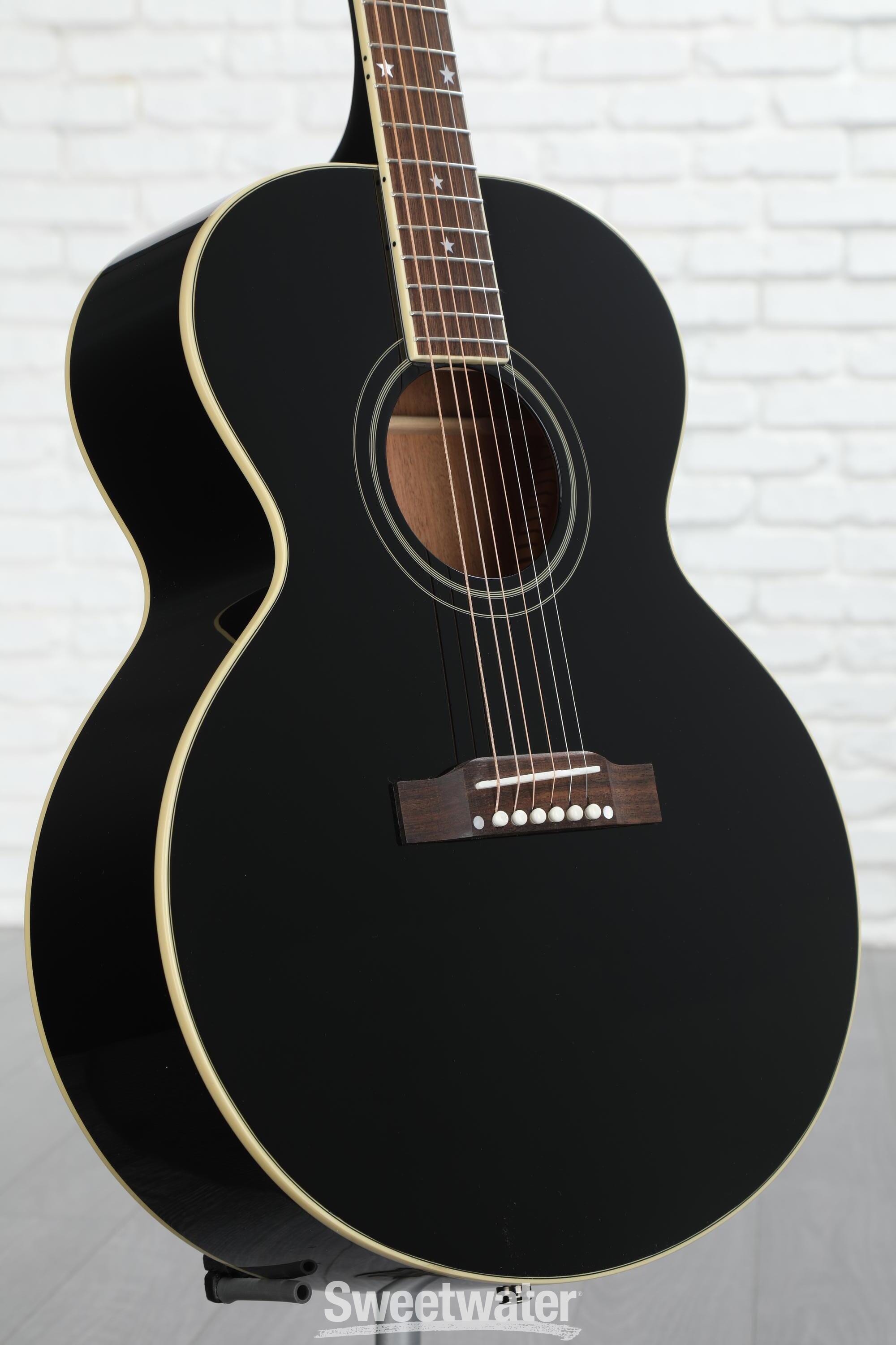 Epiphone J-180 LS Acoustic-electric Guitar - Ebony | Sweetwater