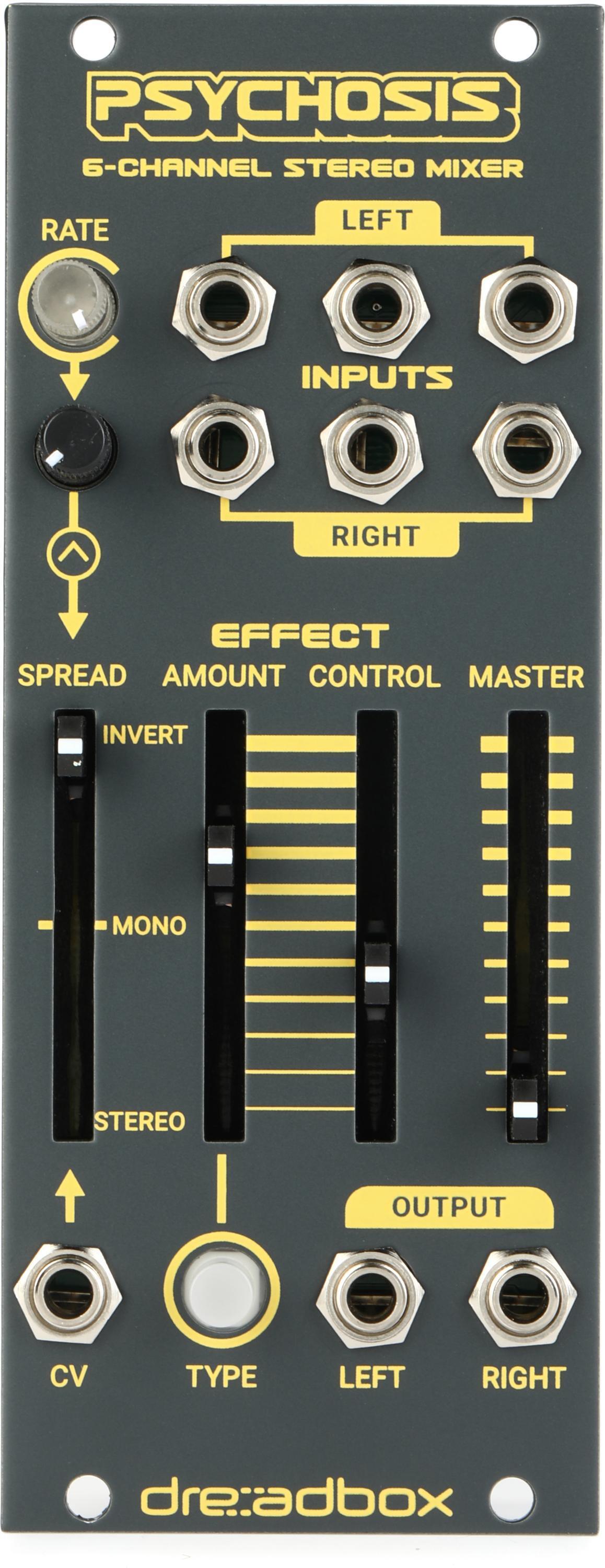 Dreadbox Psychosis 6-channel Stereo Mixer Eurorack Module | Sweetwater