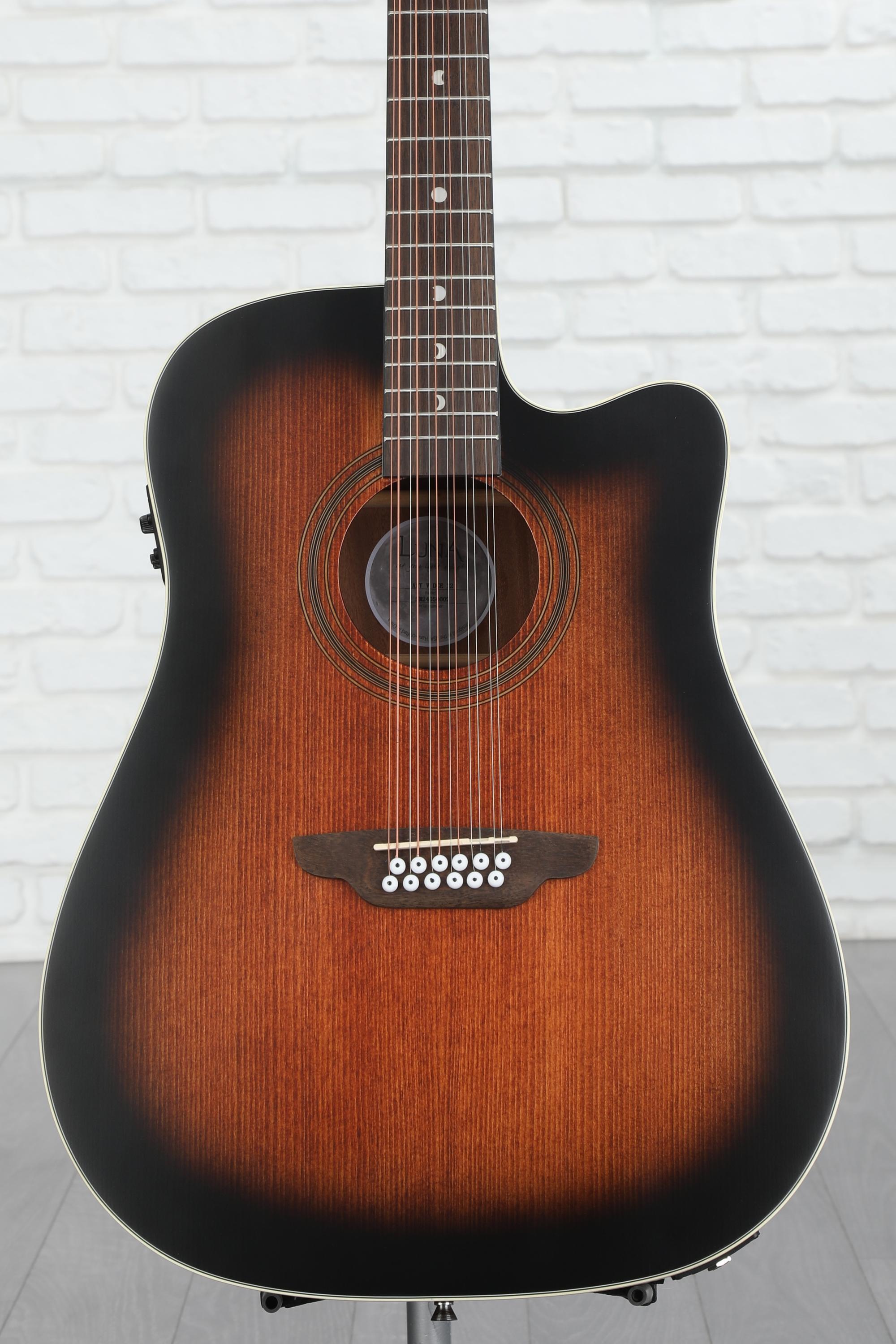 Luna Art Vintage 12-string Acoustic-electric Guitar - Distressed ...
