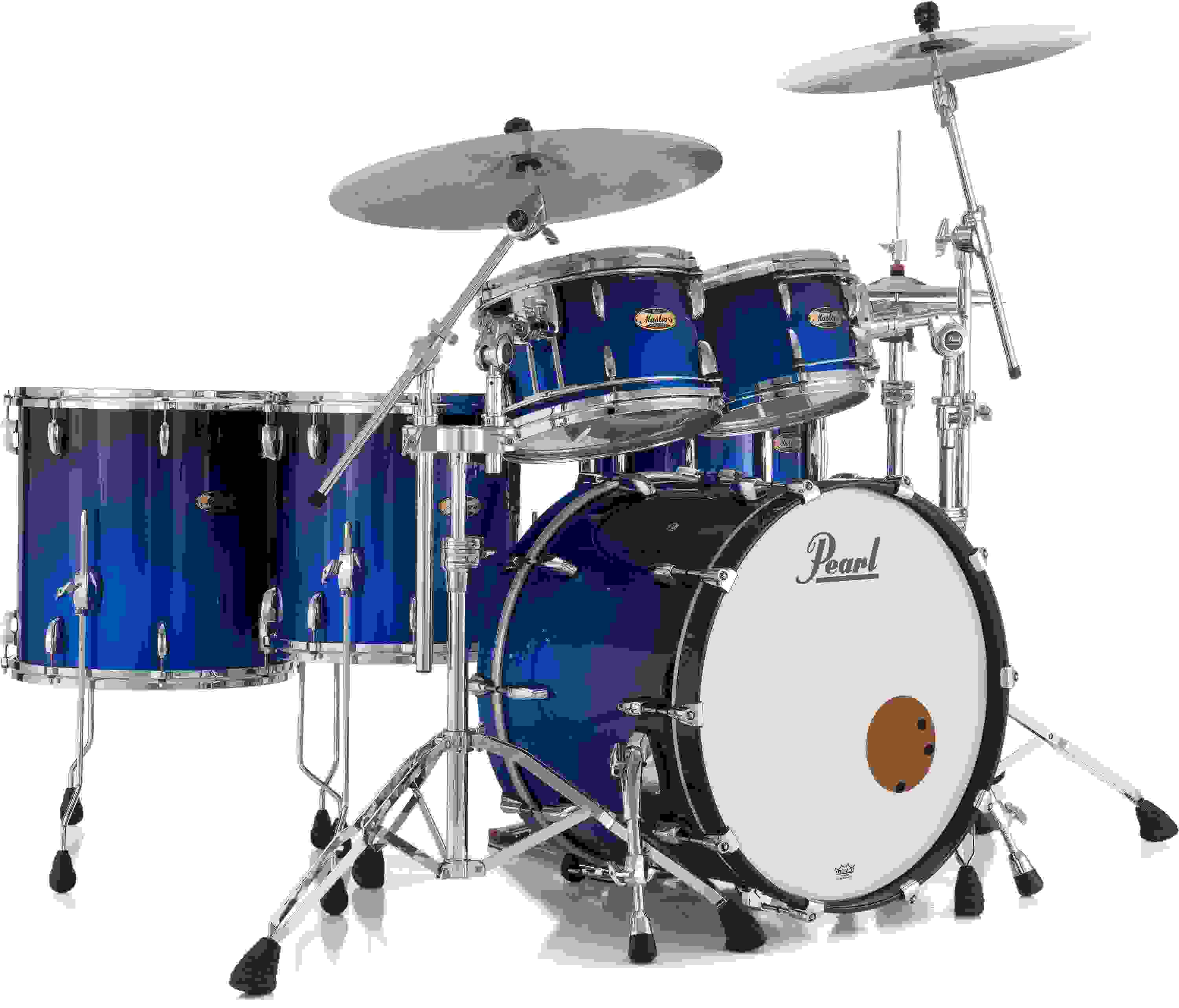 Pearl Masters Maple Pure 5-piece Shell Pack Bundle - Kobalt Blue Fade ...