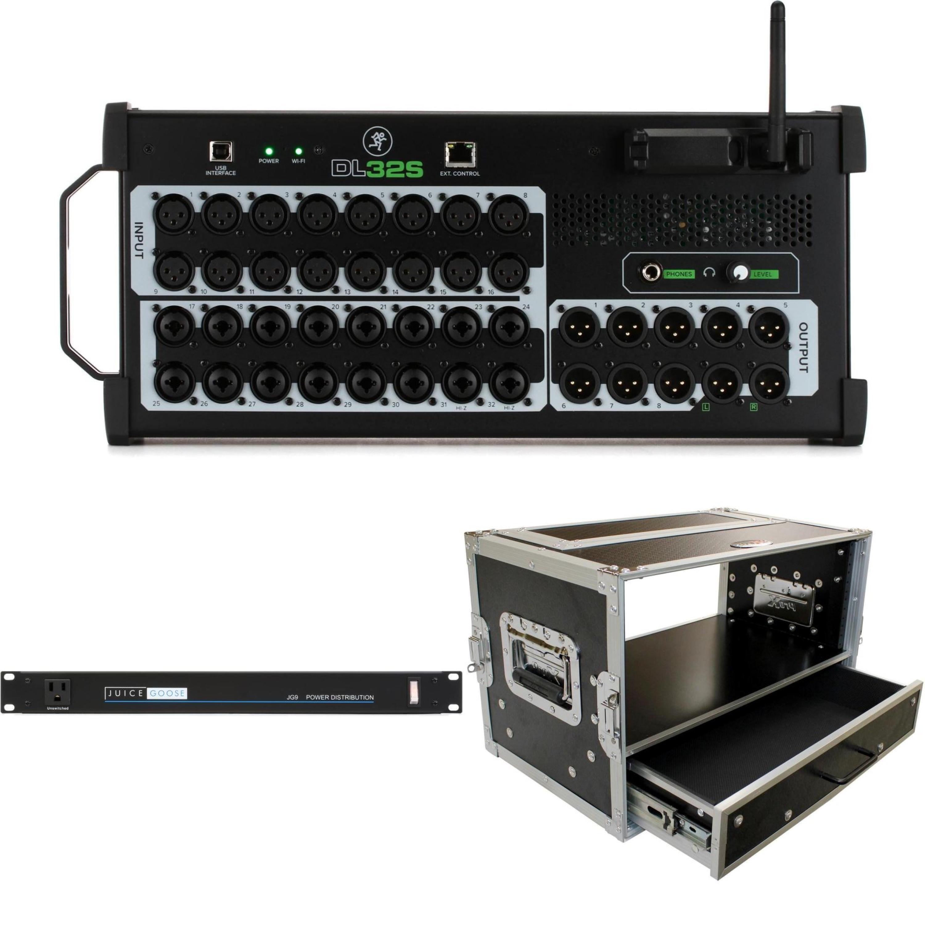 Mackie DL32S 32-channel Rackmount Digital Mixer Tour Case Bundle ...