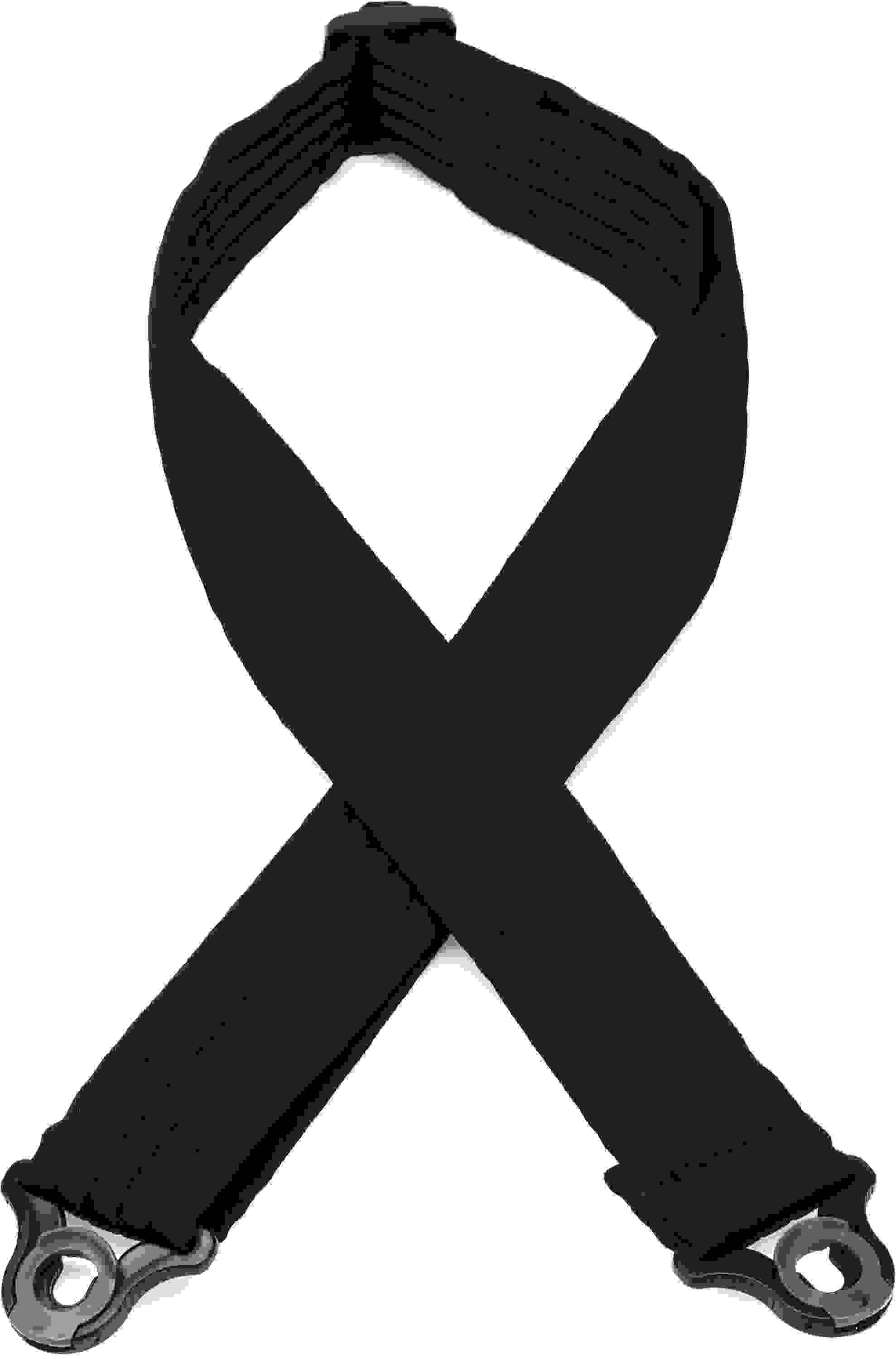 D'Addario 2" Nylon Auto Lock Guitar Strap - Padded Black | Sweetwater