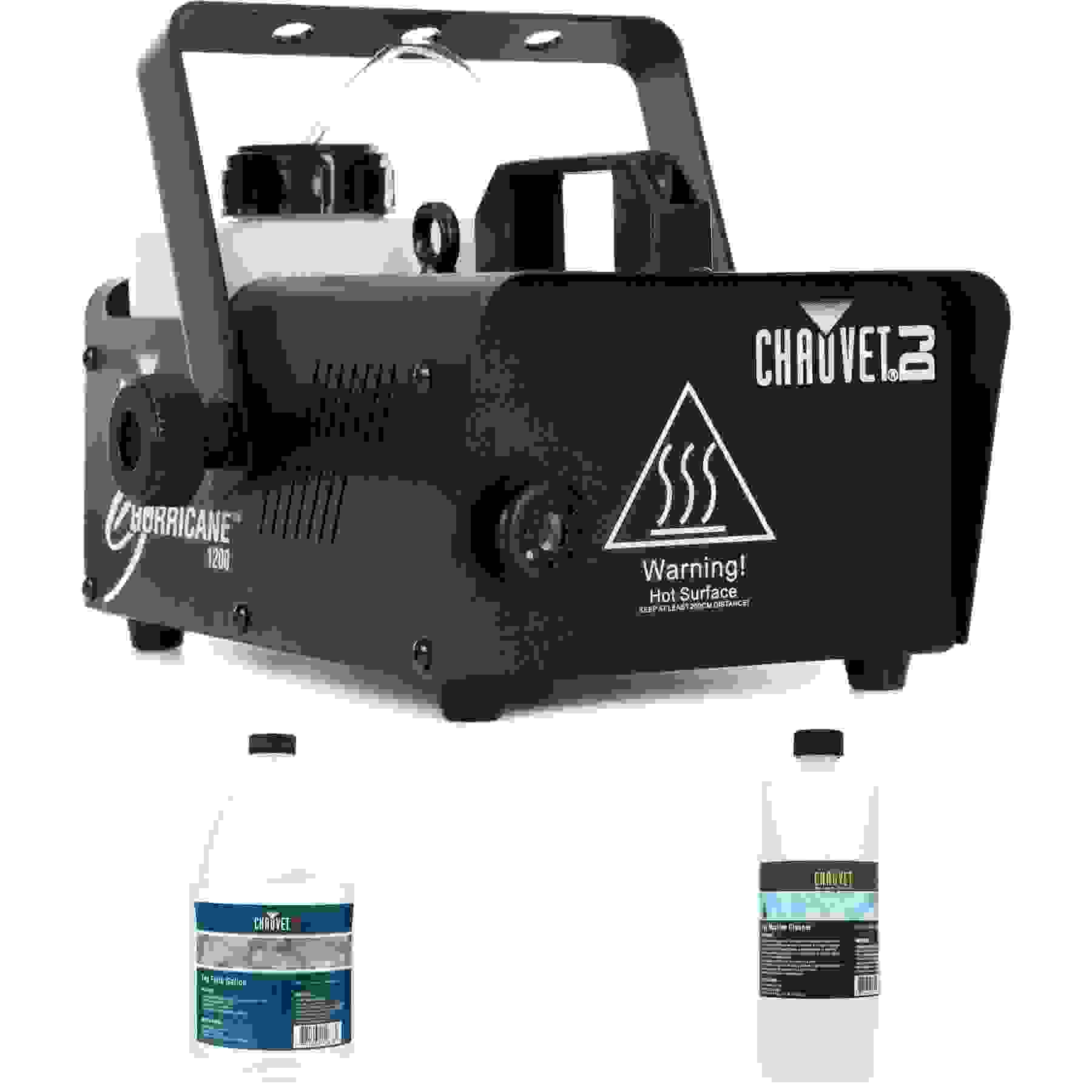 Chauvet DJ Hurricane 1200 Fog Machine (18,000 CFM) Essentials Bundle ...