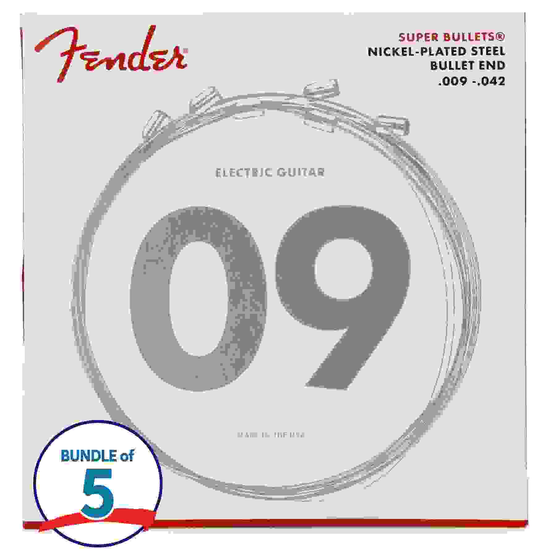 Fender 3250L Super Bullets Nickel Steel Electric Strings - .009-.042 ...