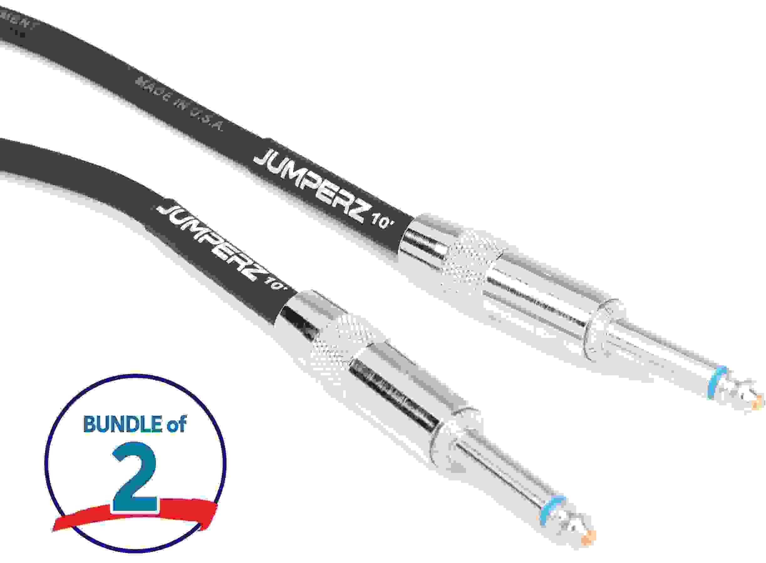 JUMPERZ Blue Line Instrument Patch Cable (2 Pack) - 10 feet | Sweetwater