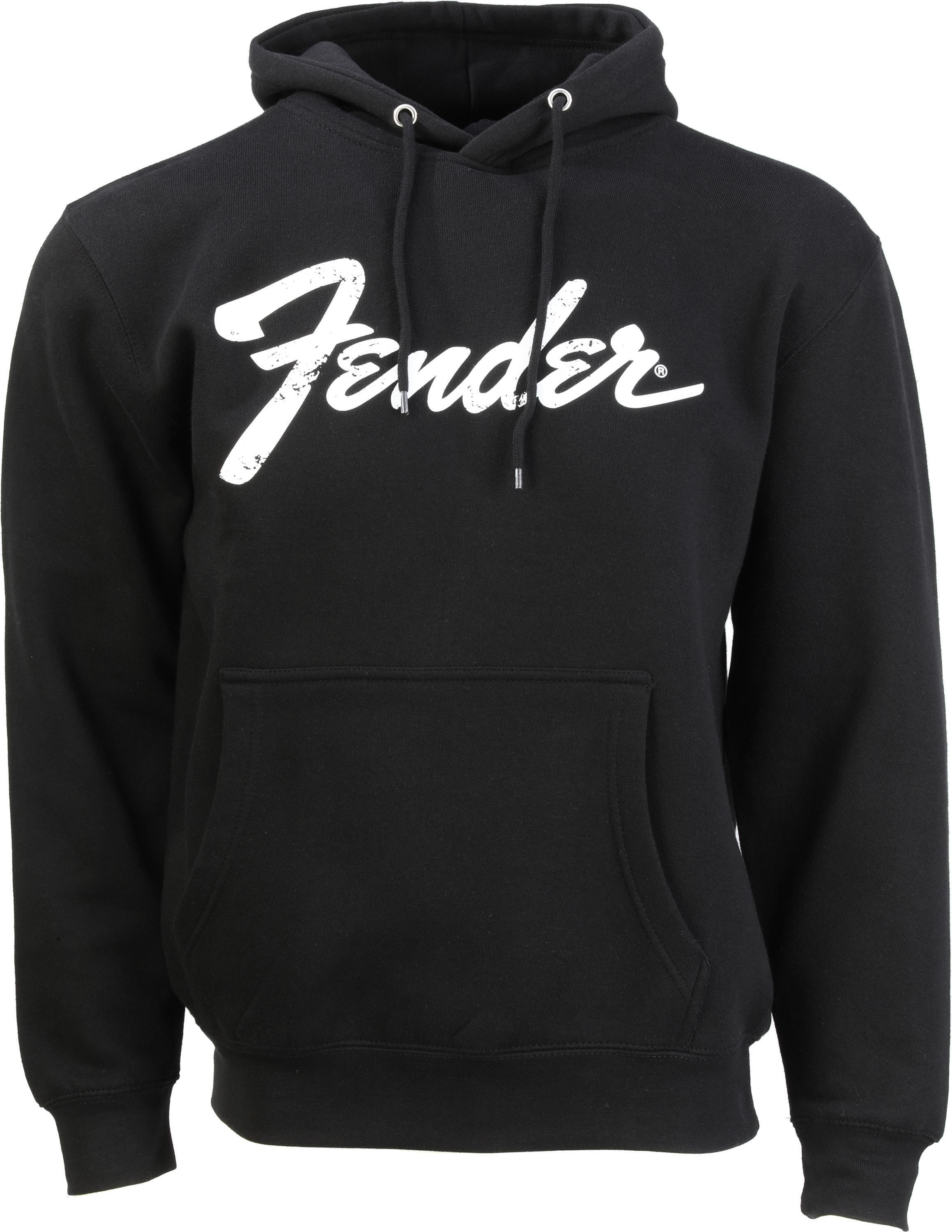 Fender Logo Back Hoodie - Black, Large | Sweetwater