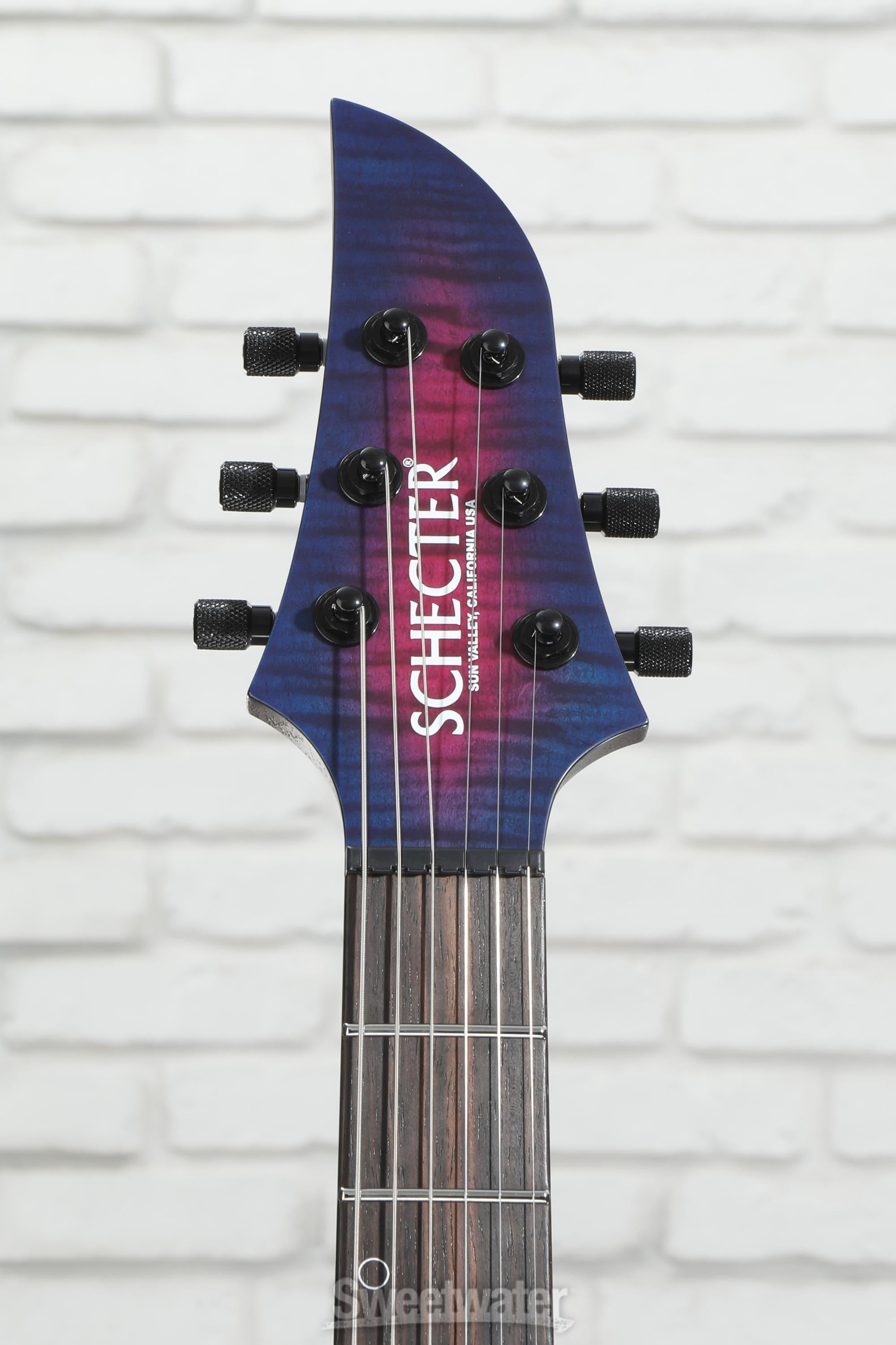Schecter USA Keith Merrow KM-6 MK-III Pro - Blue Crimson Flame | Sweetwater