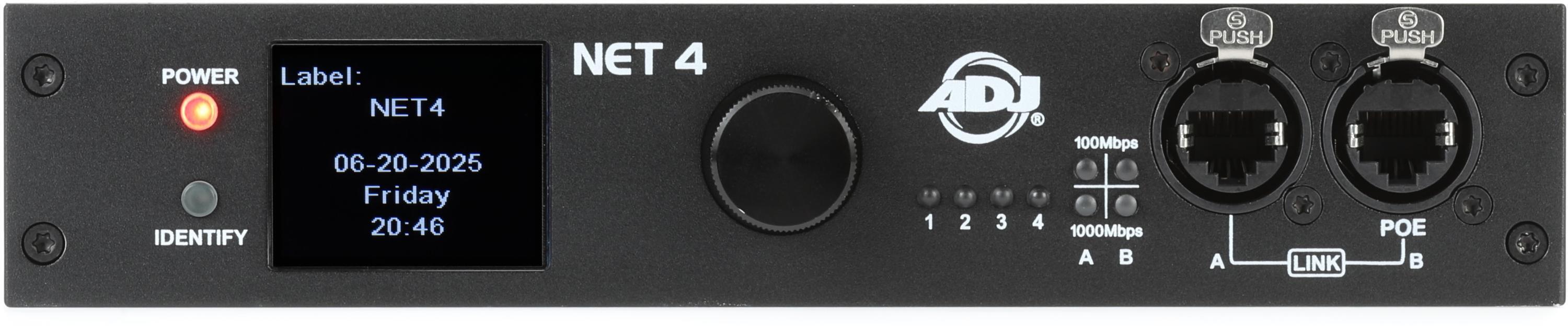 ADJ Net 4 4-port DMX Over Ethernet Node | Sweetwater
