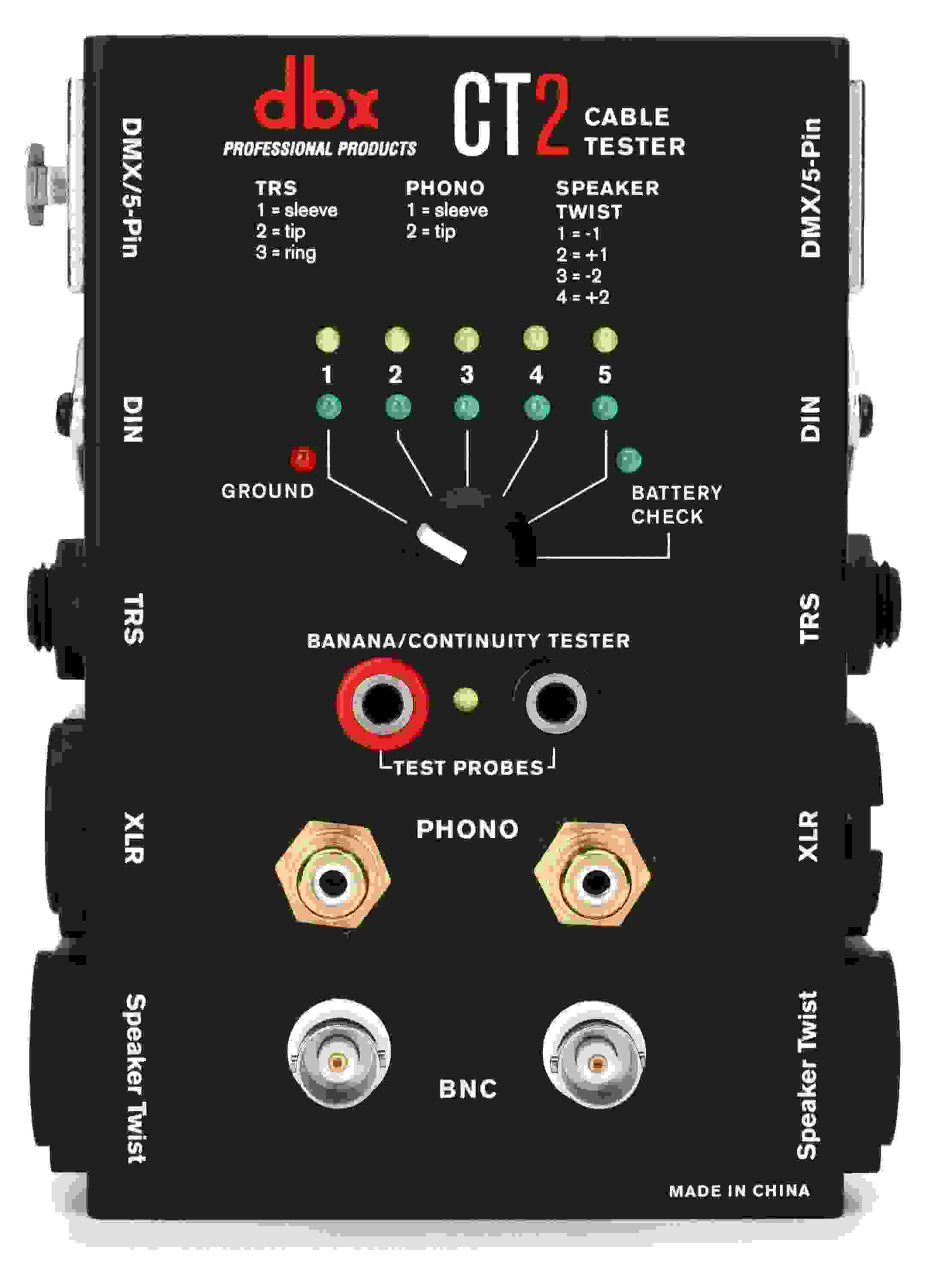 dbx CT2 Audio and DMX Cable Tester | Sweetwater