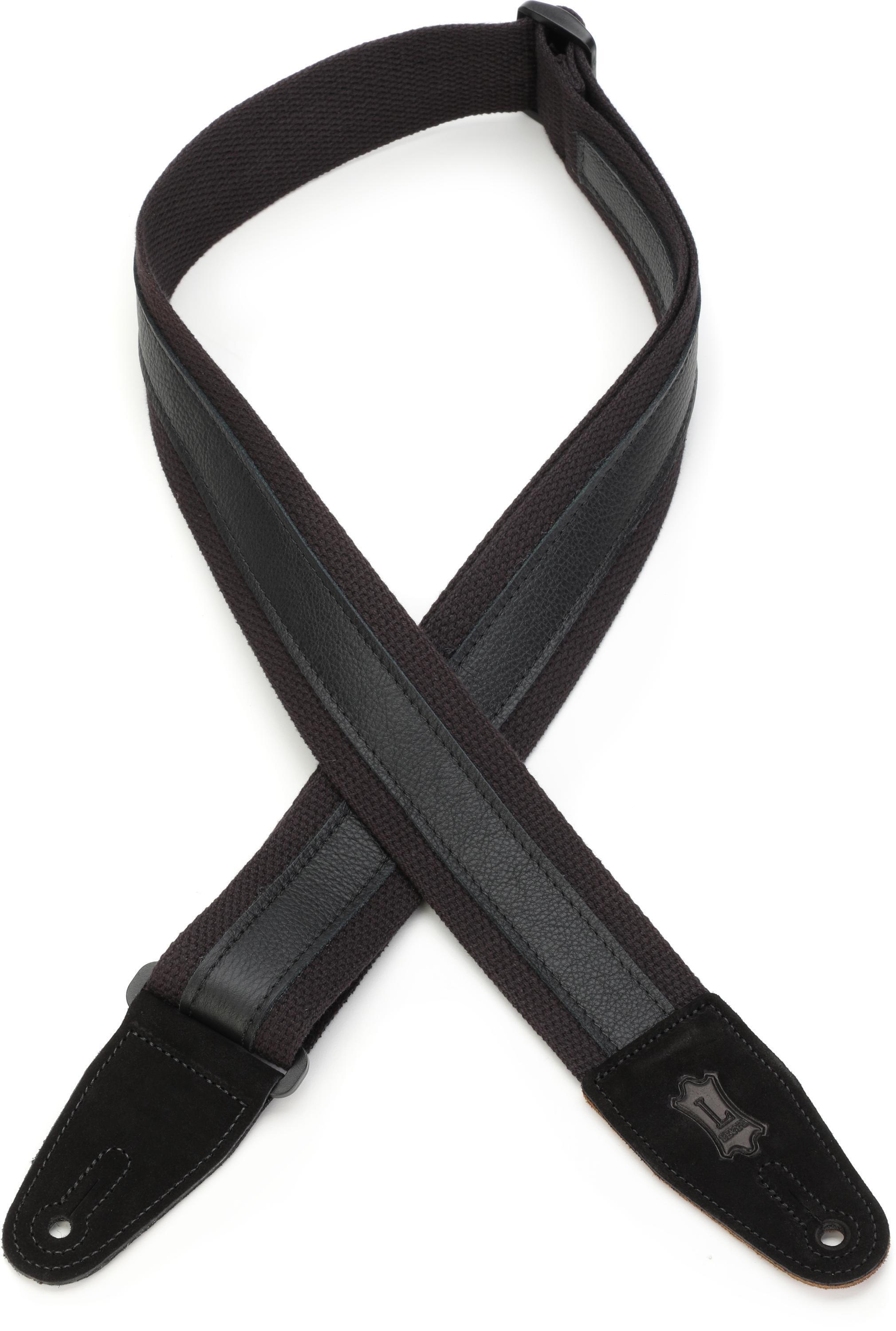 Levy's MC2CG 2-inch Cotton Combo Guitar Strap - Black | Sweetwater