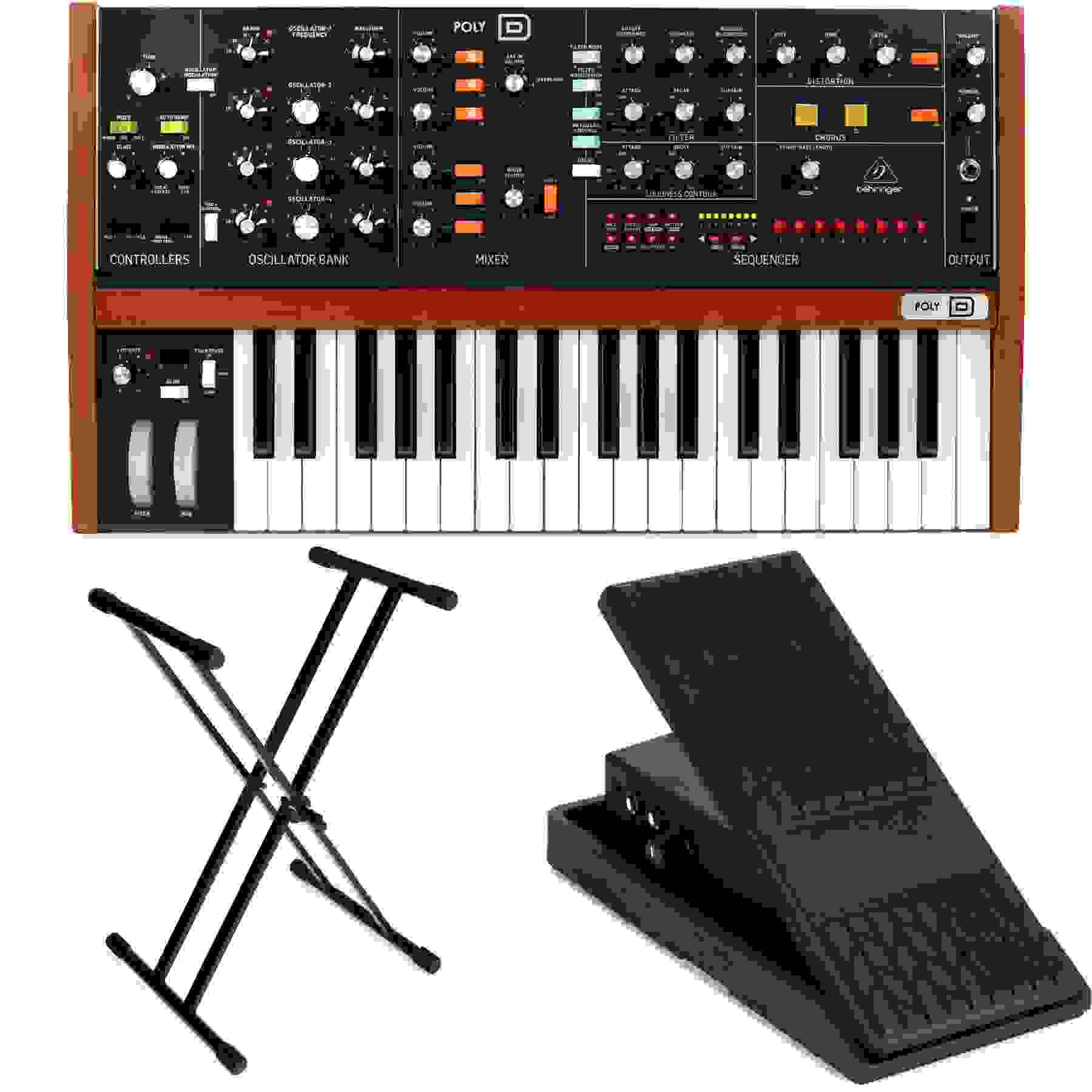 Behringer Poly D Polyphonic Analog Synthesizer with Stand and ...
