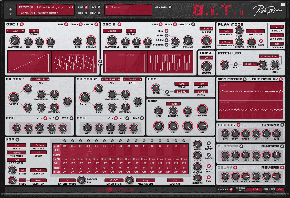 Rob Papen BIT 2 Virtual Analog Synthesizer Plug-in | Sweetwater