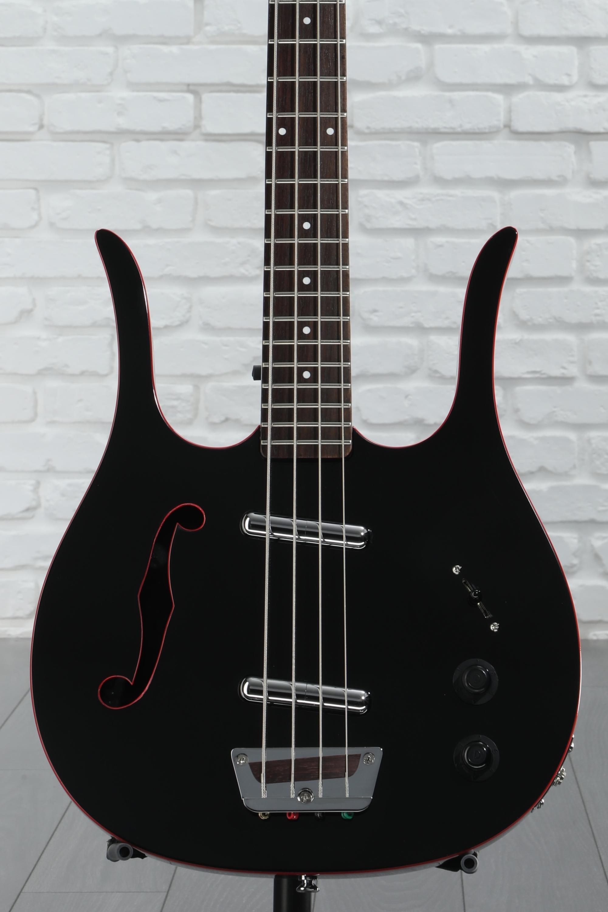 Danelectro Red Hot Longhorn Semi-hollowbody Bass Guitar - Black ...