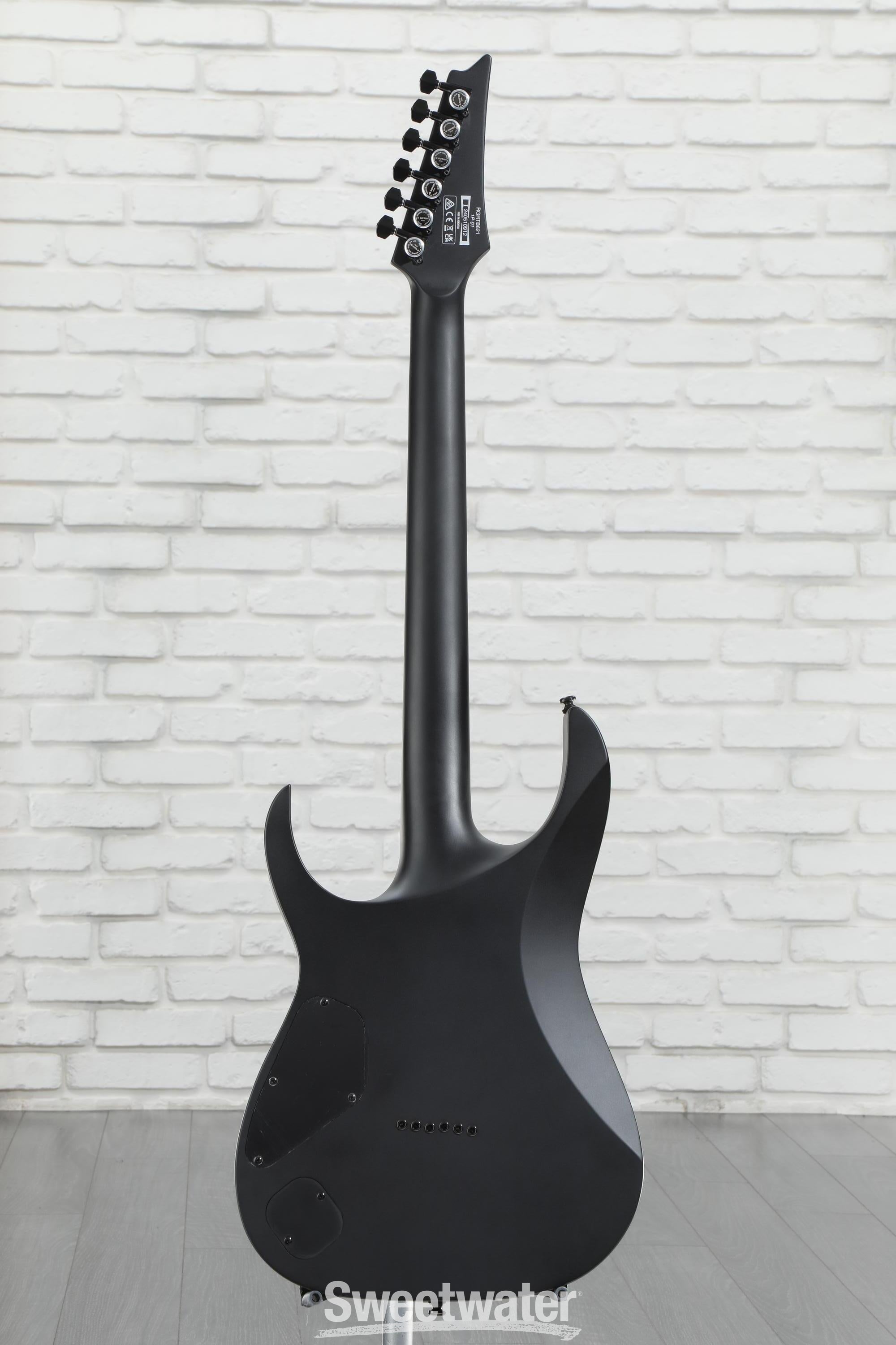 Ibanez RGRTB621 Iron Label Electric Guitar - Black Flat | Sweetwater
