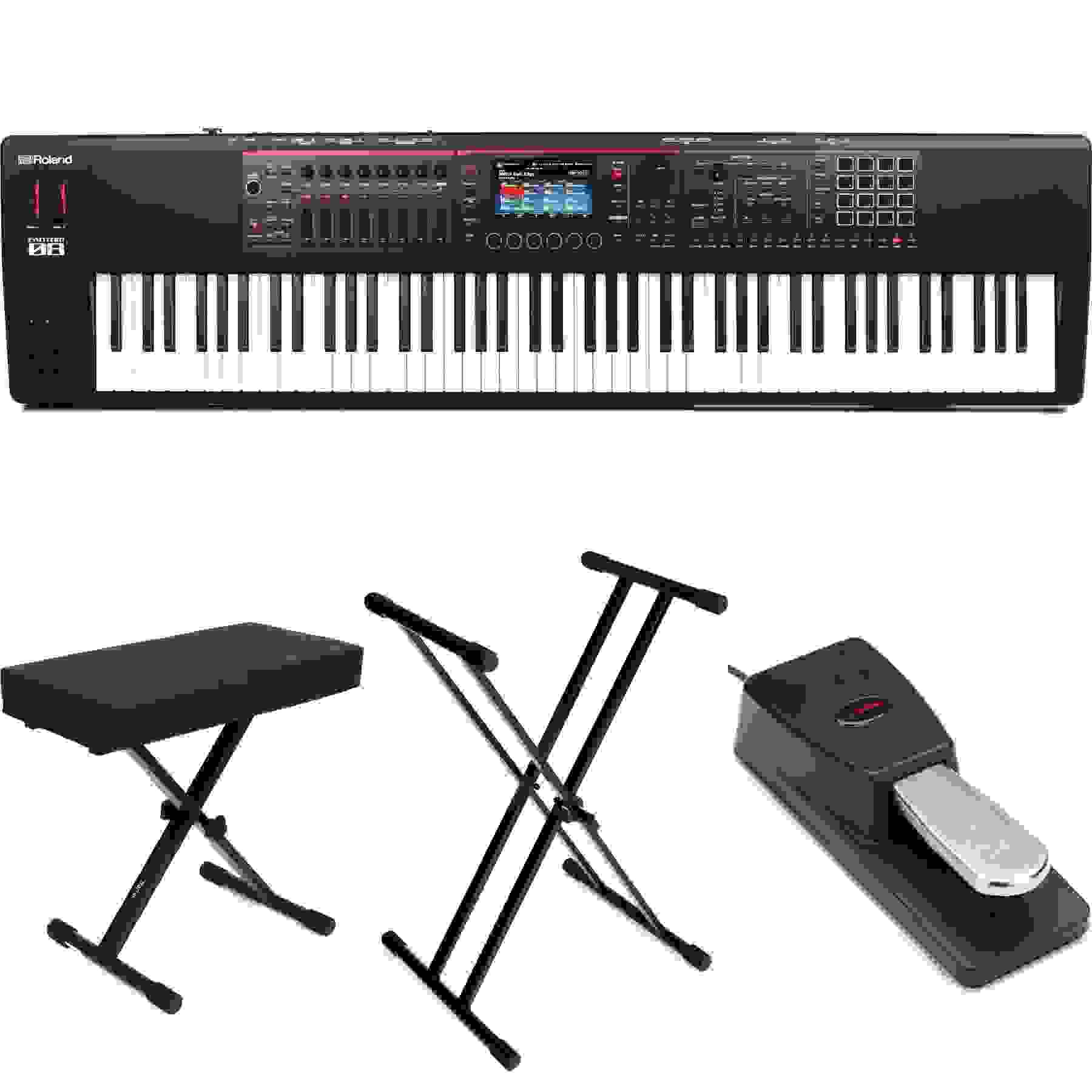 Roland FANTOM-08 Music Workstation Keyboard Essentials Bundle | Sweetwater